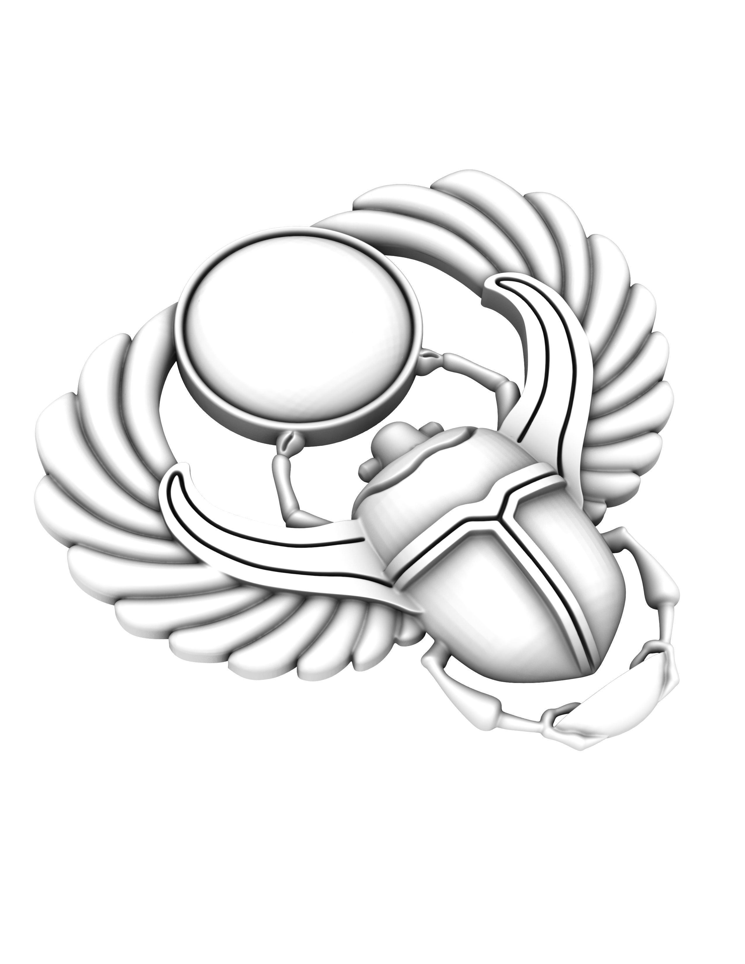 SCARAB MOON 3D model 3D printable | CGTrader