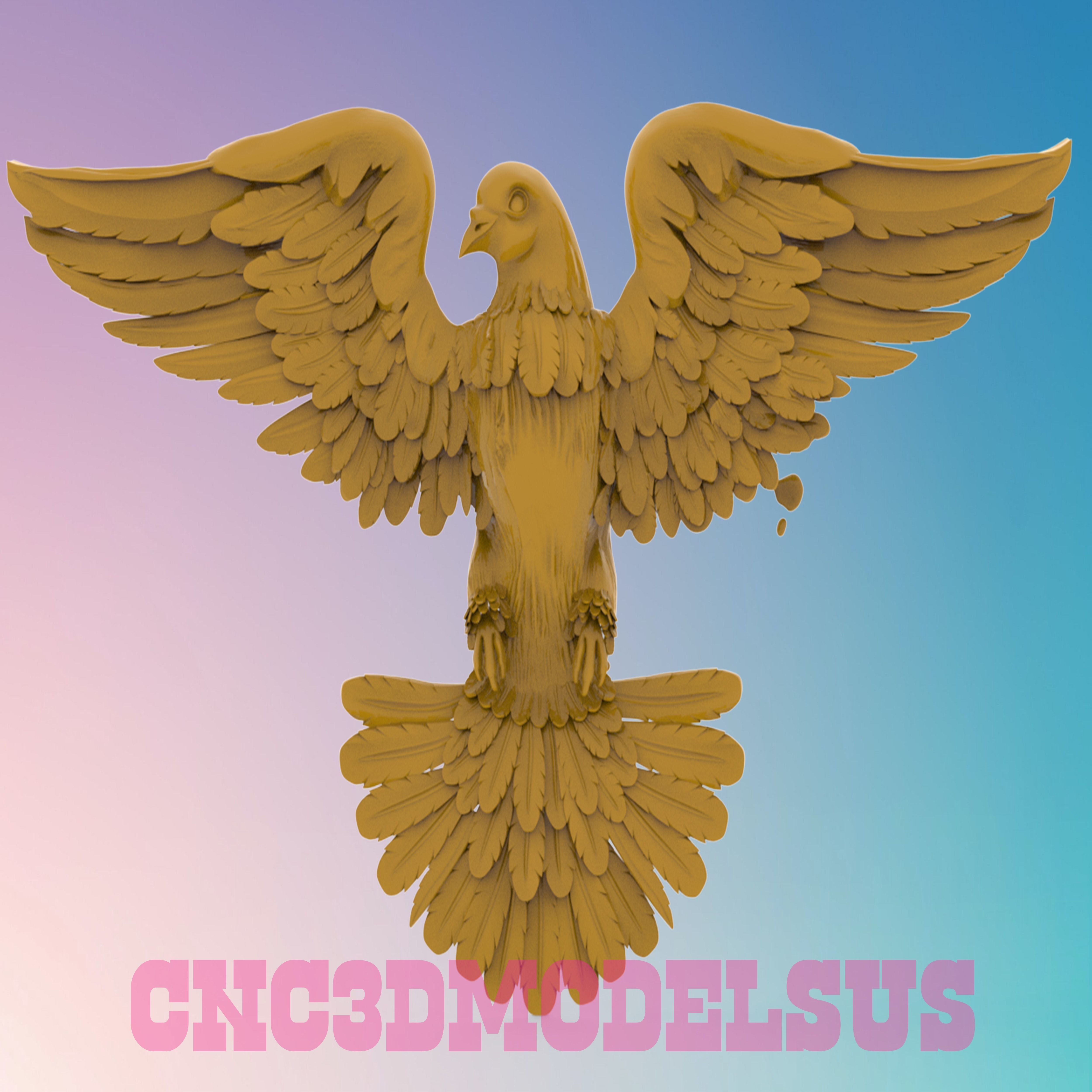 Pigeon Peaceful Light 3D STL MODELS WALL DECOR 3D model 3D printable ...