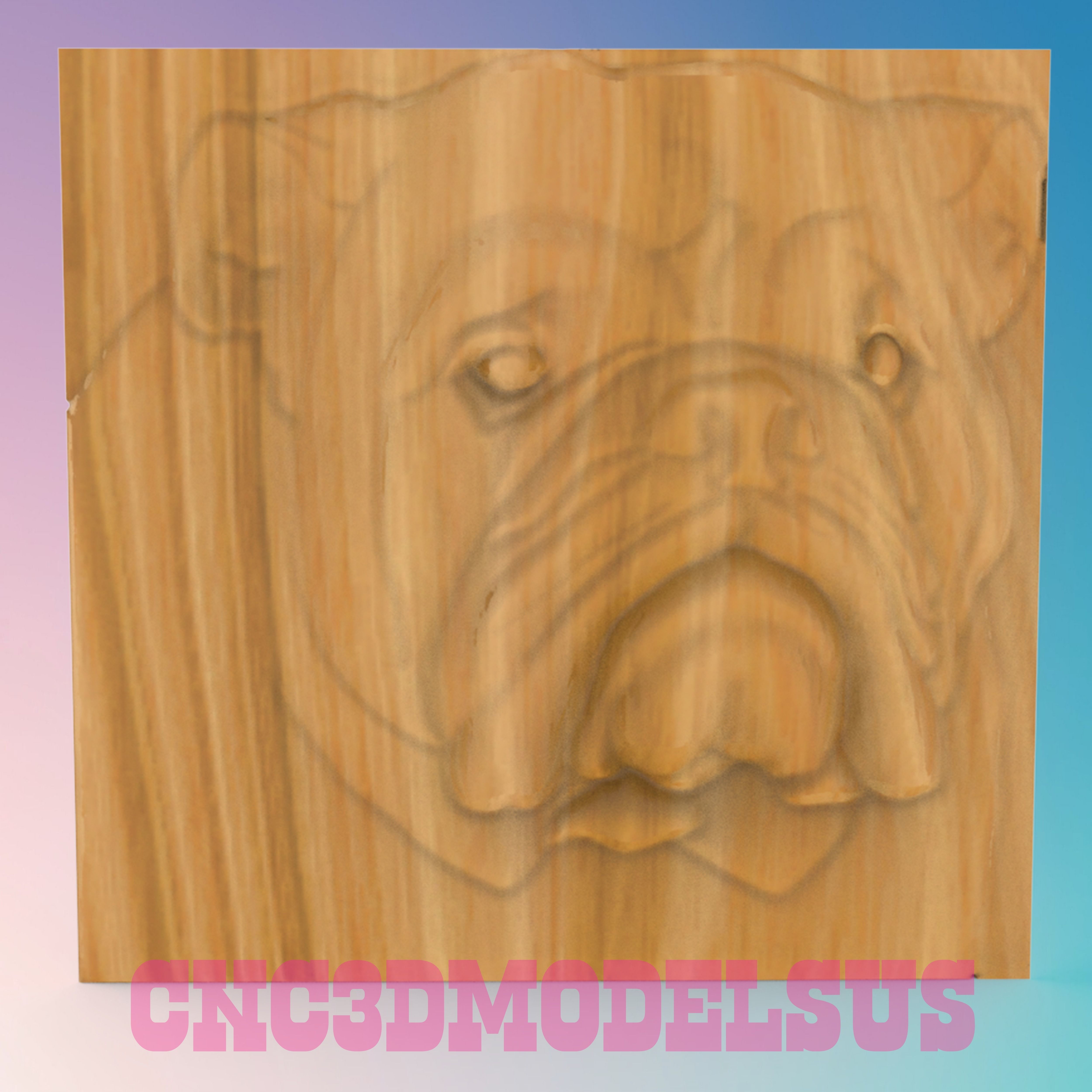 Bulldog 3D MODEL STL FILE FOR CNC ROUTER LASER 3D model 3D printable ...