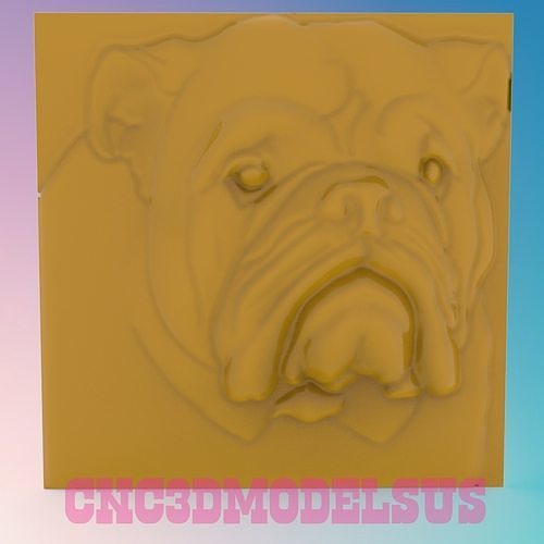 Bulldog 3D MODEL STL FILE FOR CNC ROUTER LASER 3D model 3D printable ...