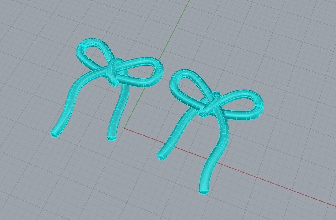 Bow Stud and Pendant 3D model 3D printable | CGTrader