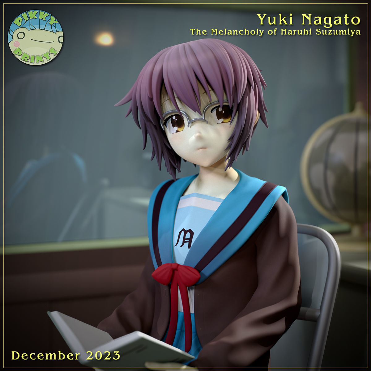 Yuki Nagato - The Melancholy of Haruhi Suzumiya 3D model 3D printable ...
