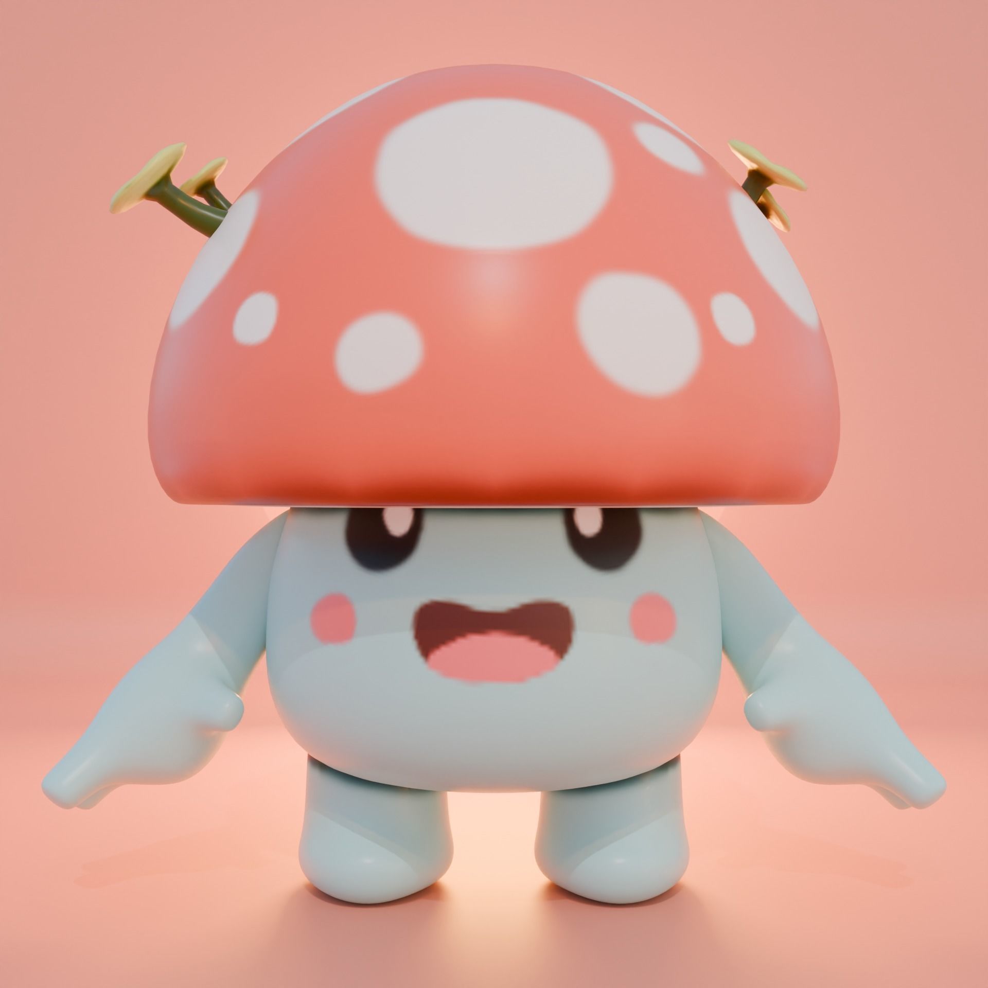 3D model Monster Mushroom Character 3D model design by winjaydesign VR ...