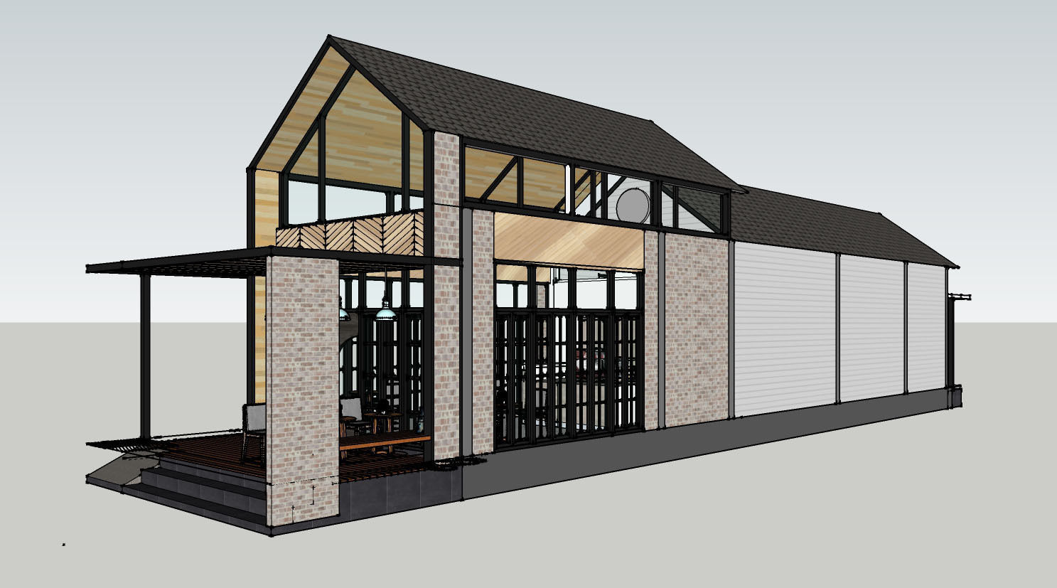 CAFE AND HOUSE 3D model | CGTrader