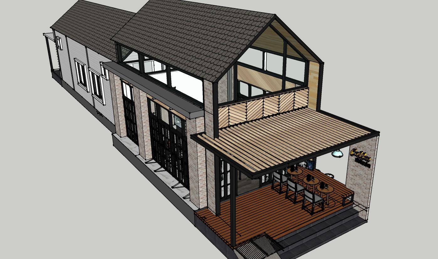 CAFE AND HOUSE 3D model | CGTrader