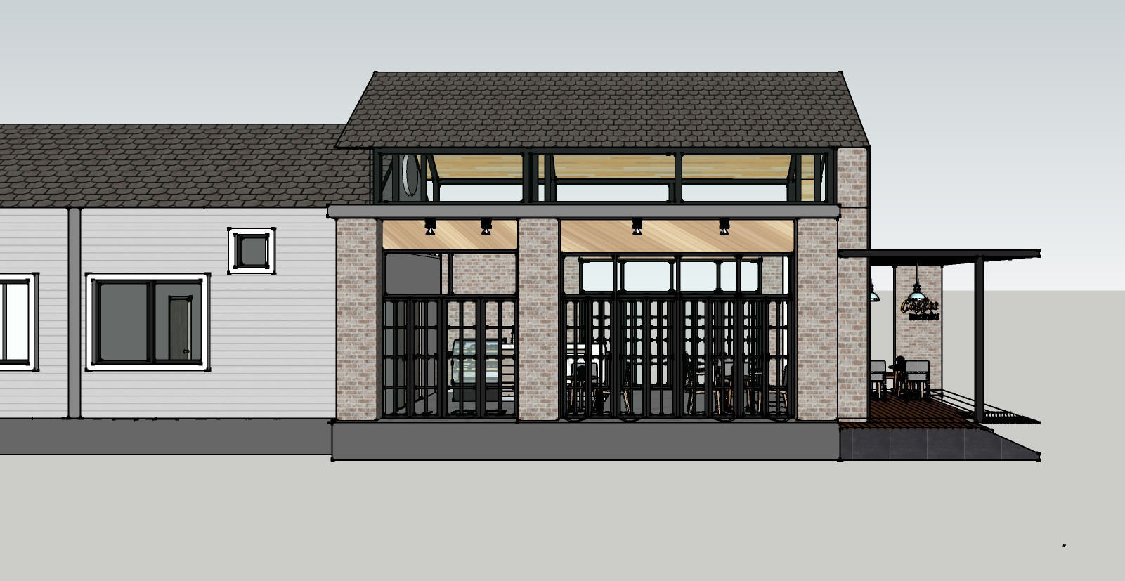 CAFE AND HOUSE 3D model | CGTrader