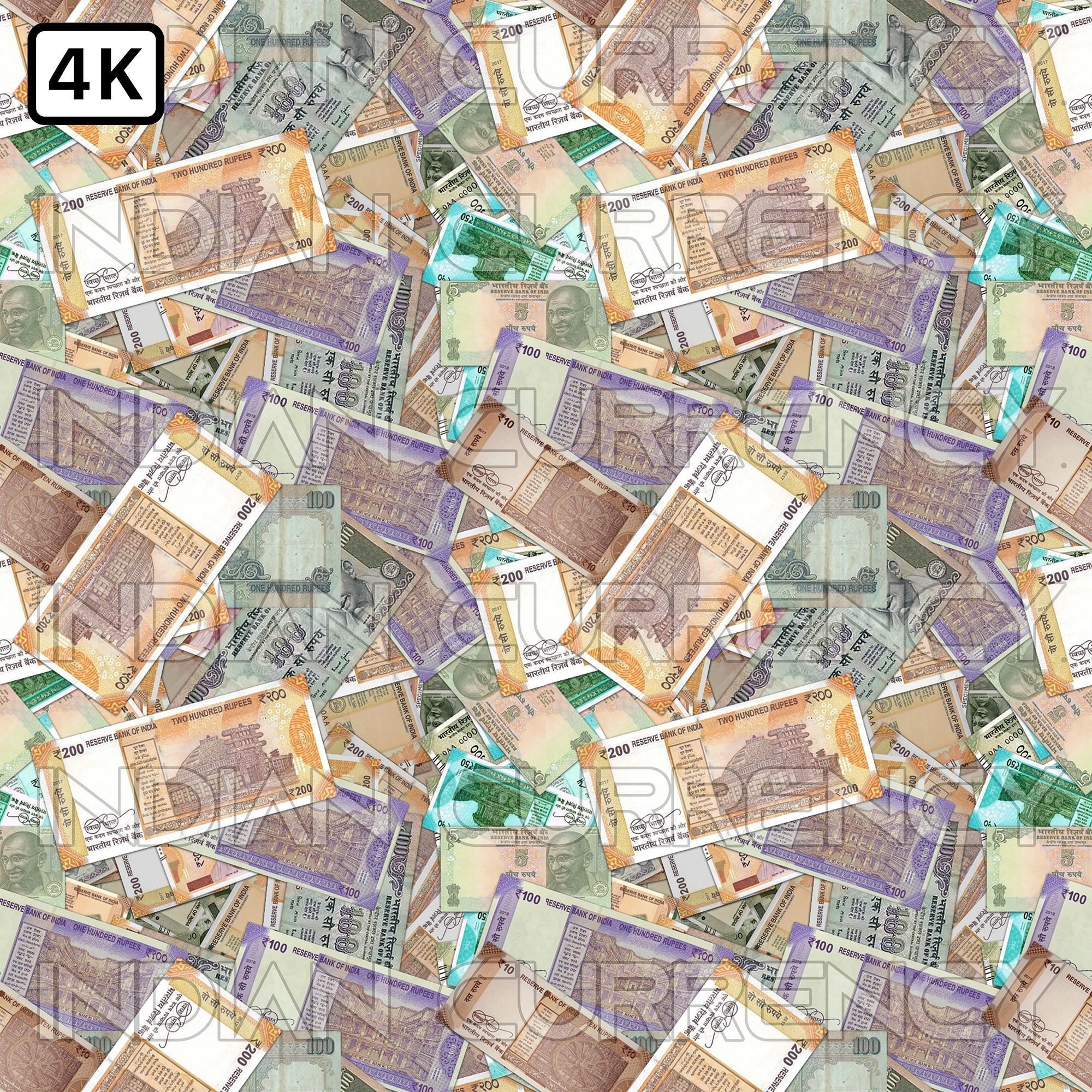 Texture Indian Currency Seamless PBR Texture 4K VR / AR / low-poly ...