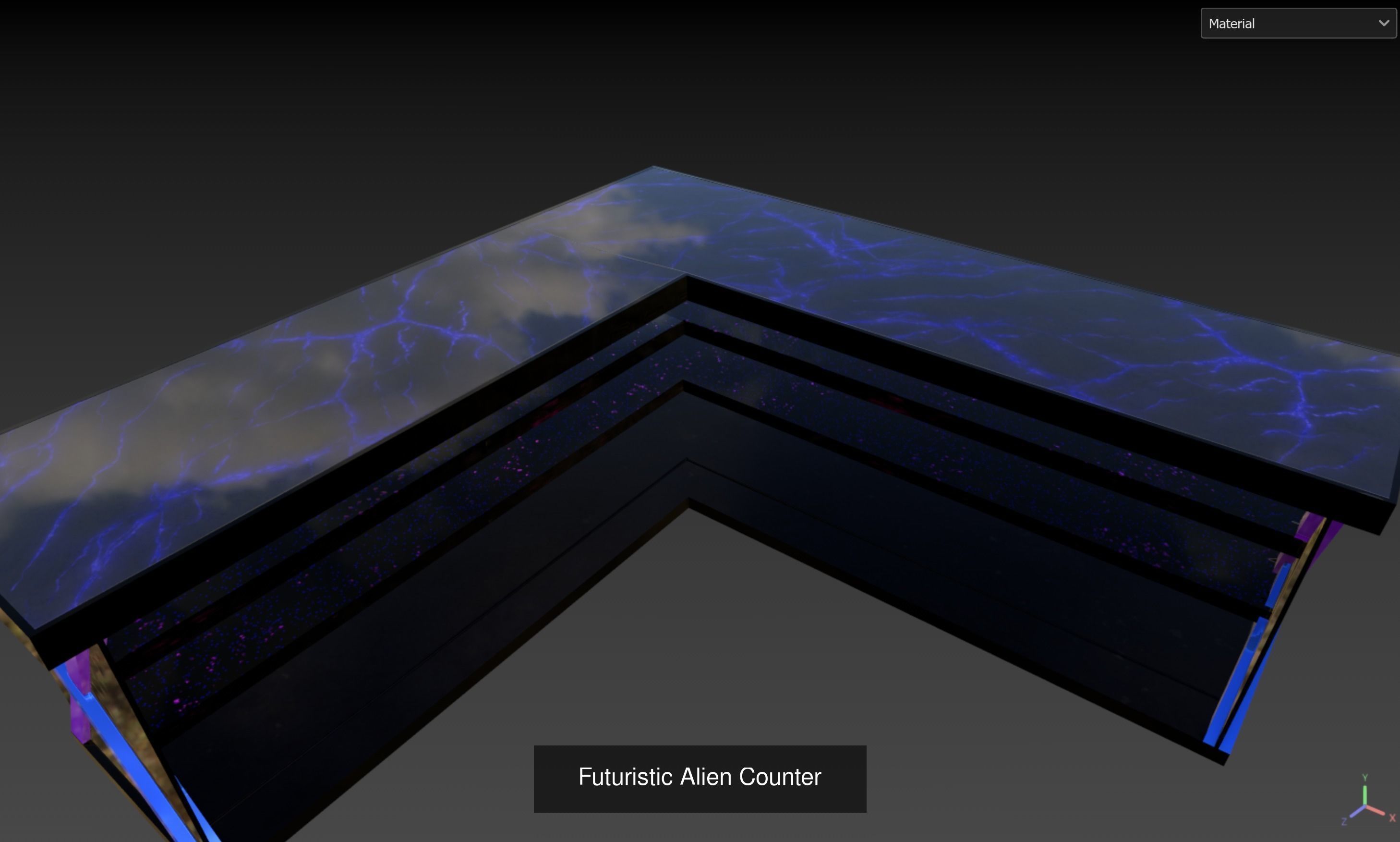 3D Model Collection Futuristic Alien Club And Hangout Furniture VR / AR ...