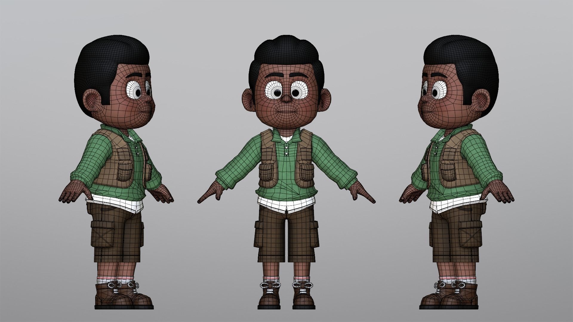 3D model Asher Cartoon Boy Character VR / AR / low-poly | CGTrader