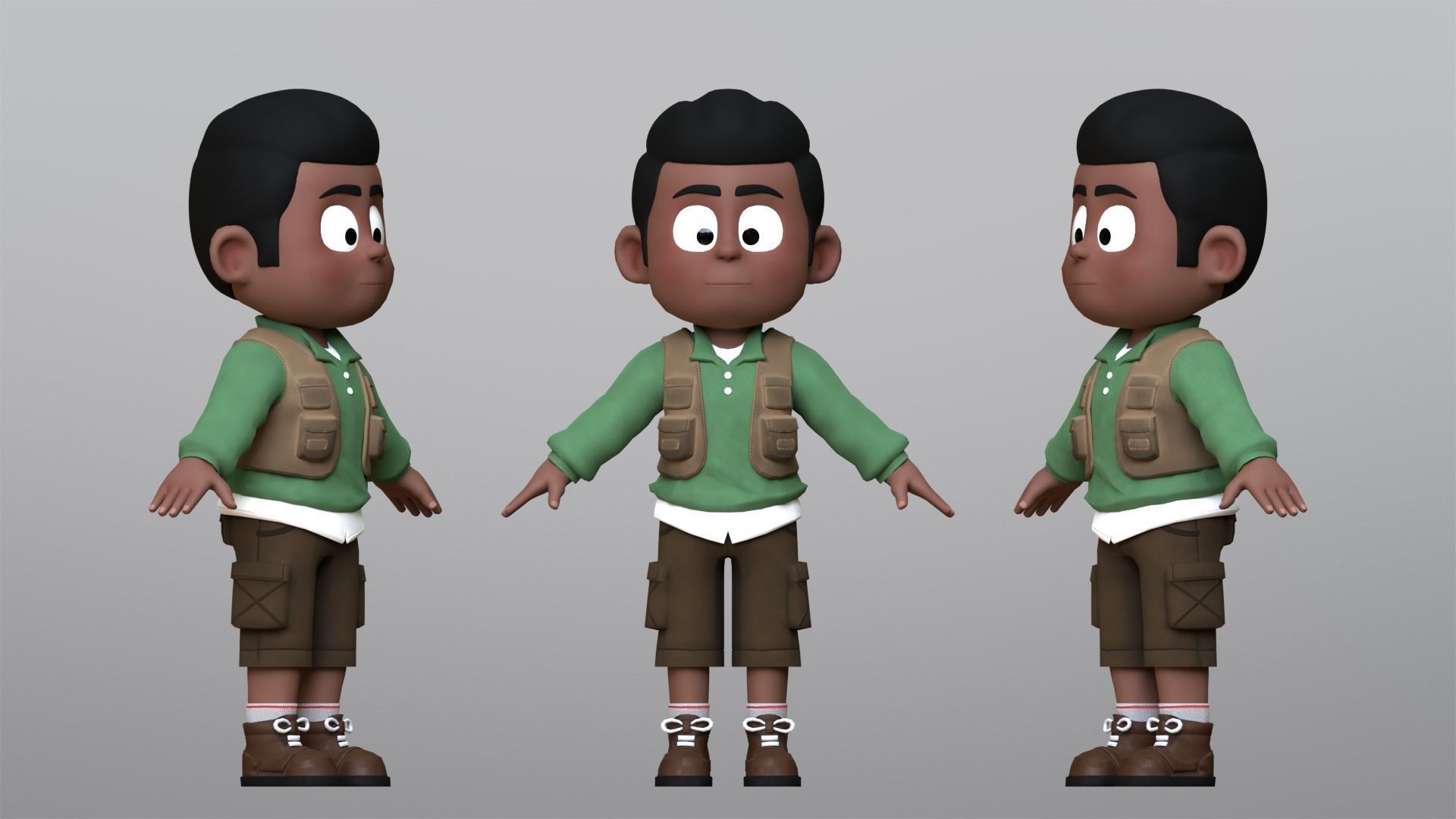 3D model Asher Cartoon Boy Character VR / AR / low-poly | CGTrader