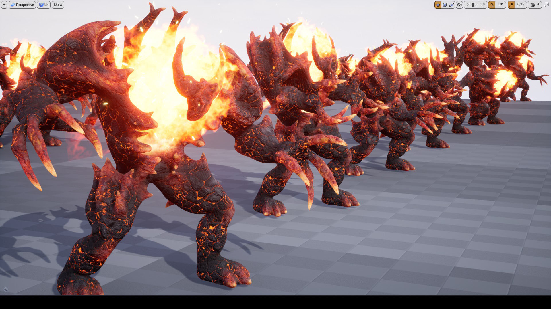 3D model Hell Golem Guard Low-poly game engine ready 3D model VR / AR ...