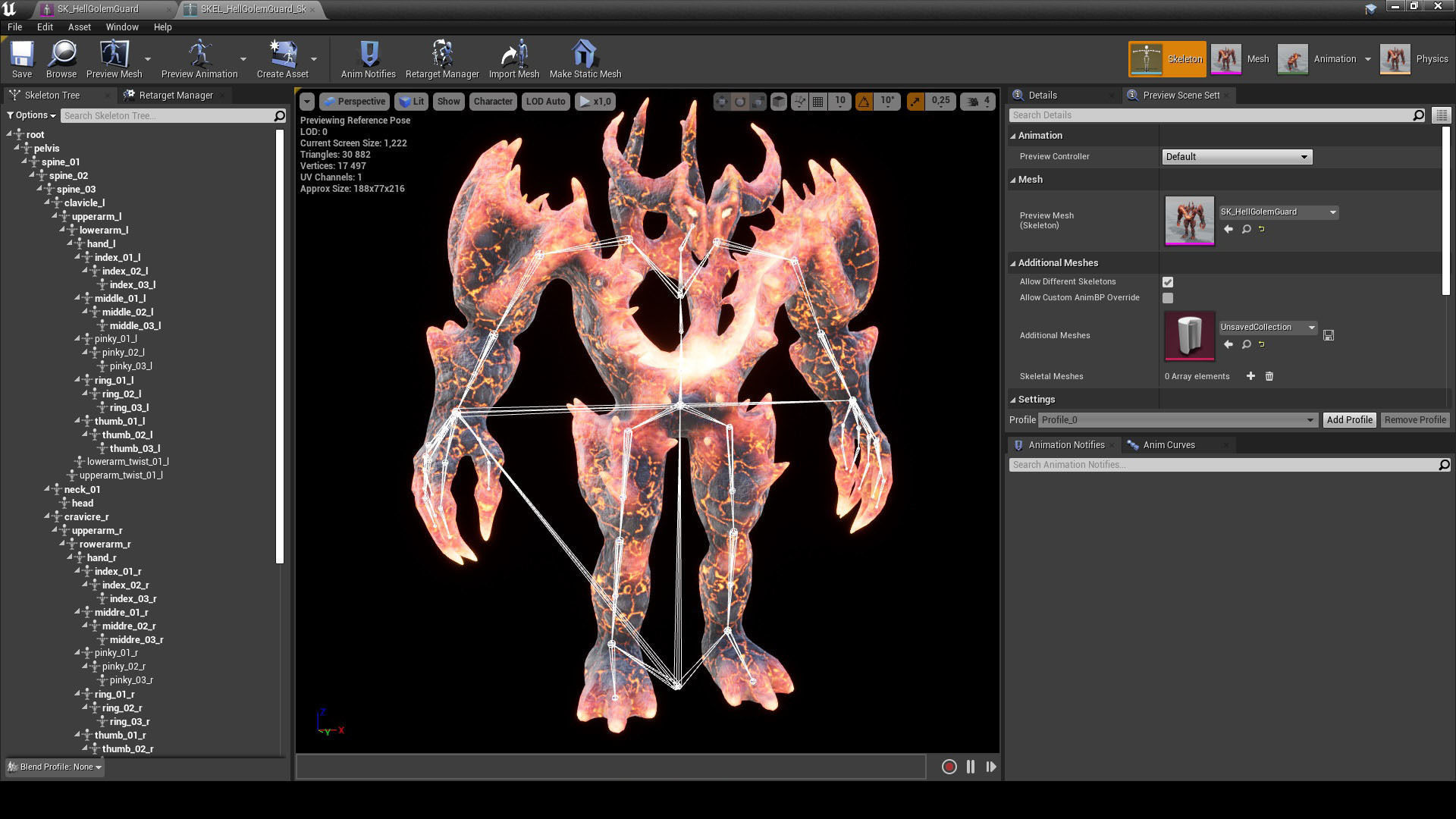 3D model Hell Golem Guard Low-poly game engine ready 3D model VR / AR ...