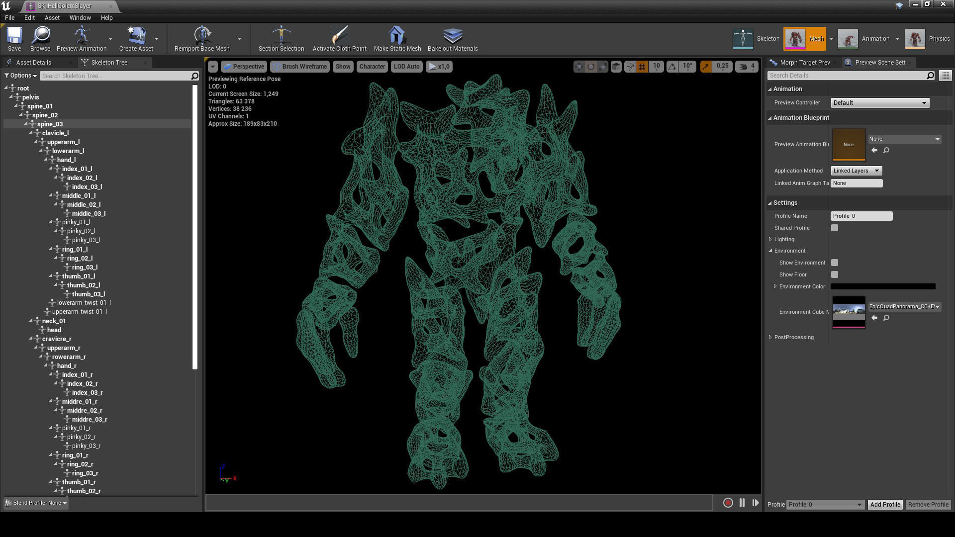3D model Hell Golem Slayer Low-poly game engine ready 3D model VR / AR ...