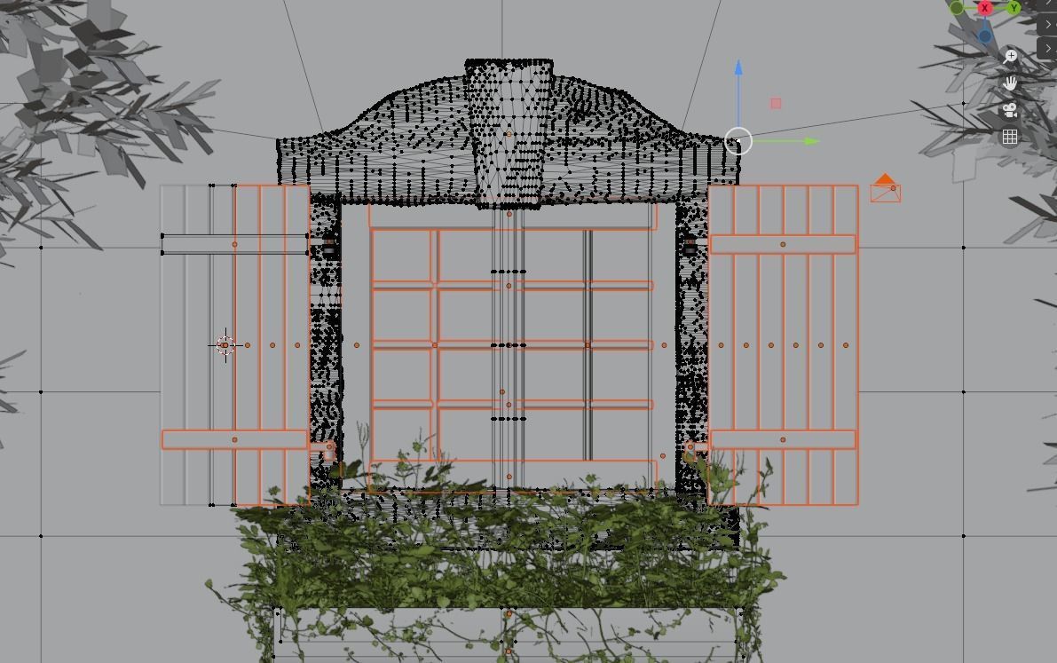 Wood Window Wall 3D Model - Blender Cycles Render 3D model | CGTrader