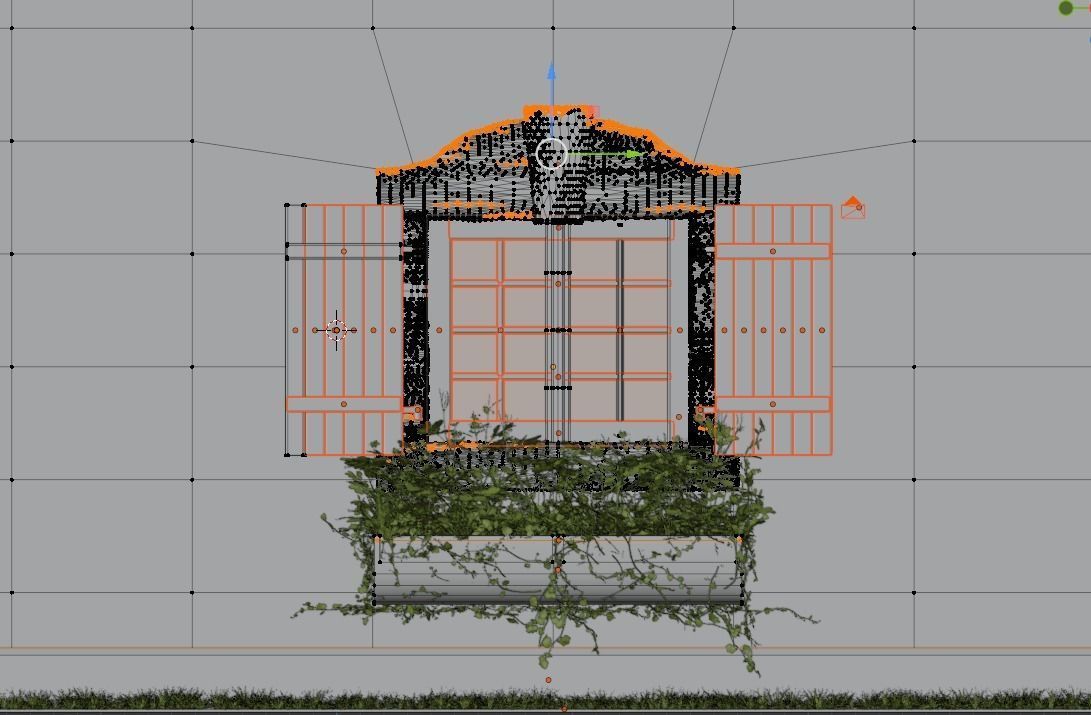 Wood Window Wall 3D Model - Blender Cycles Render 3D model | CGTrader