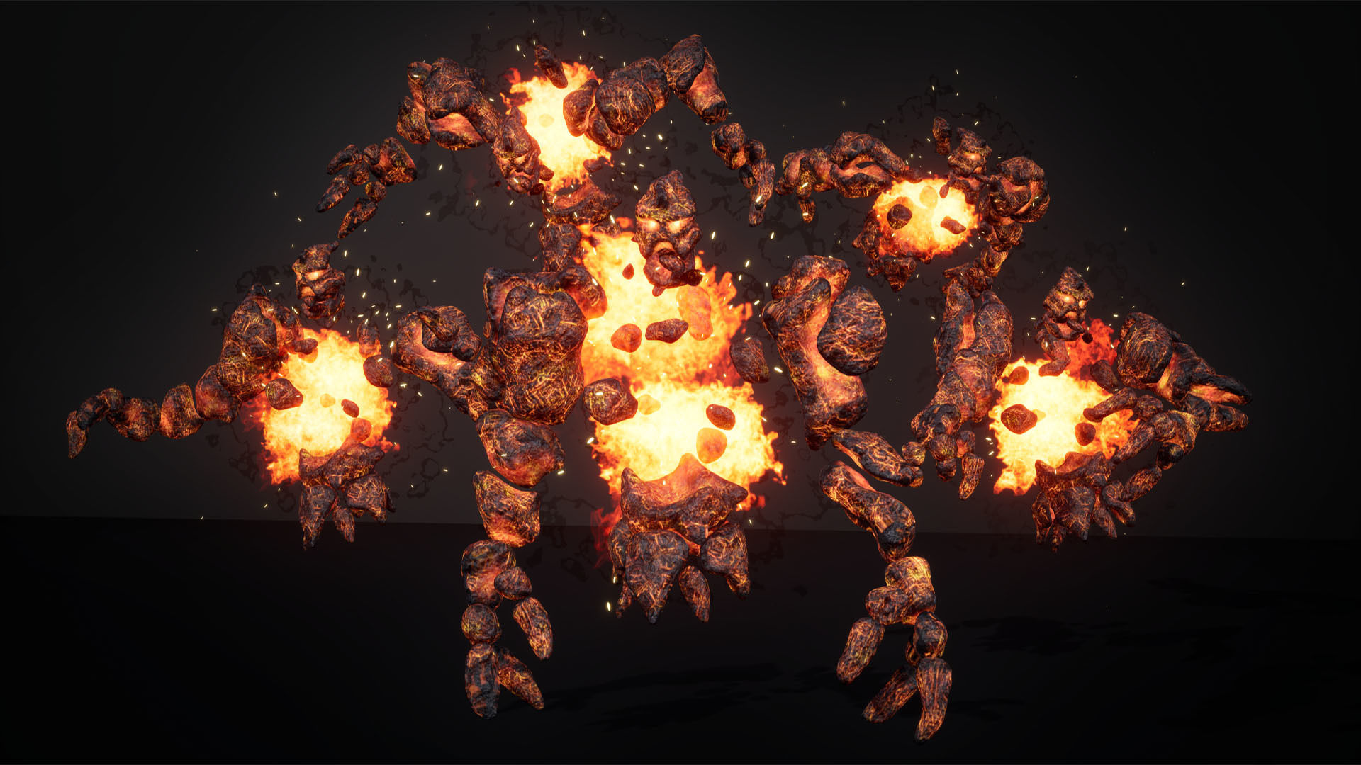 3D model Hell Golem Destroyer Low-poly game engine ready 3D model VR ...
