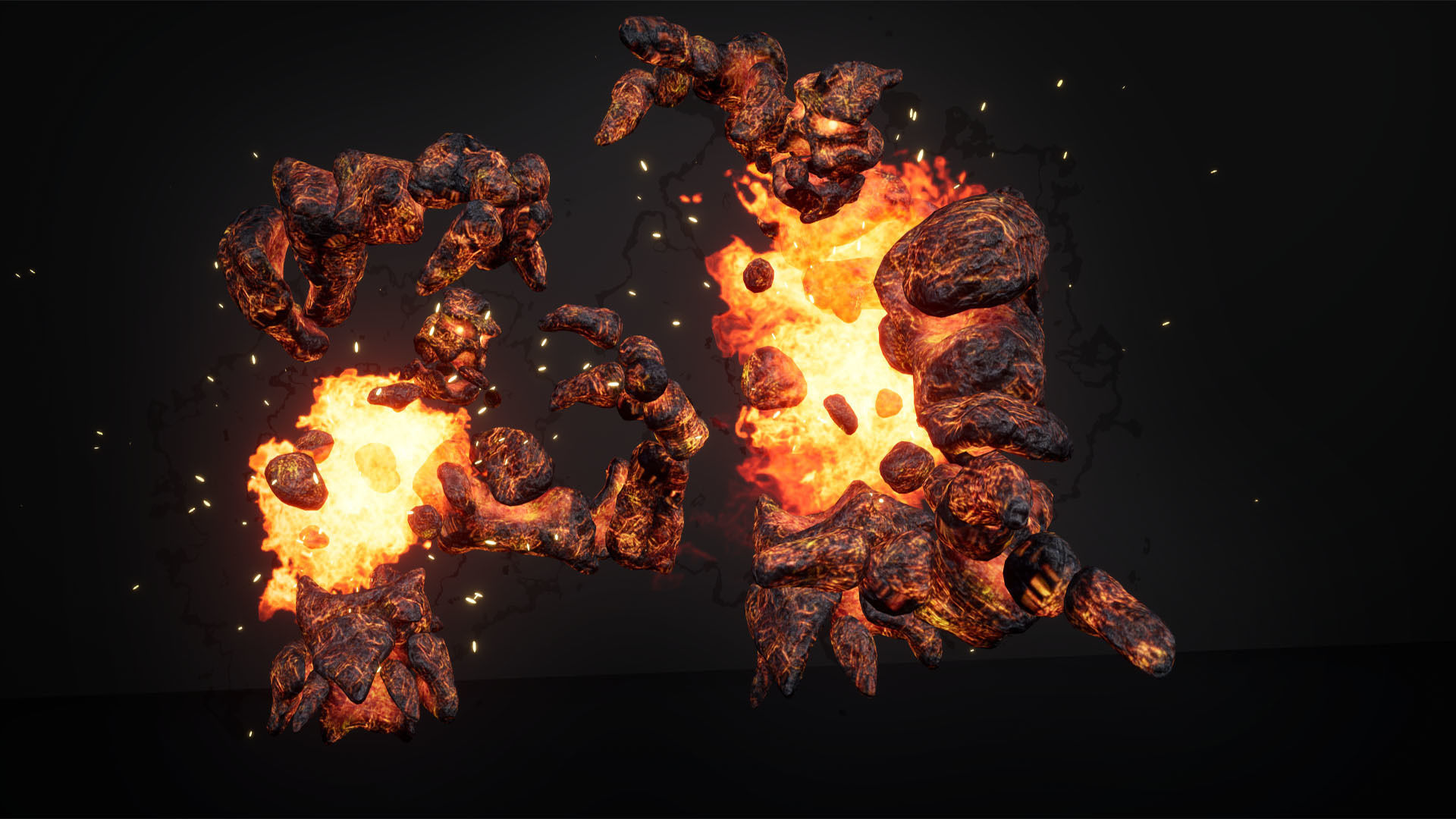 3D model Hell Golem Destroyer Low-poly game engine ready 3D model VR ...