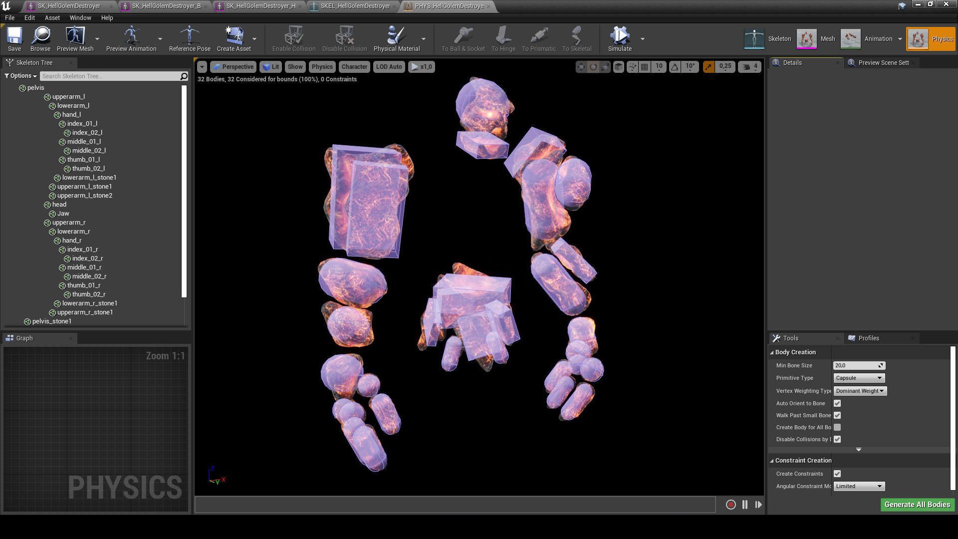 3D model Hell Golem Destroyer Low-poly game engine ready 3D model VR ...