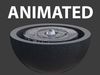 3D Animated Small Fountain - Laguna Round Solar model 3D model animated ...