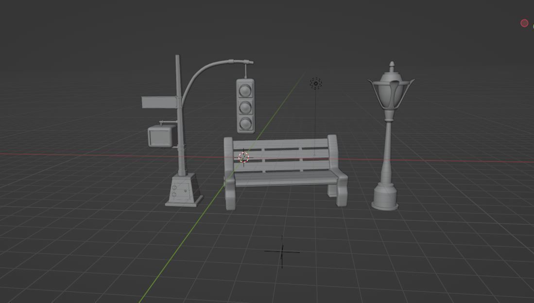 3D model street props VR / AR / low-poly | CGTrader
