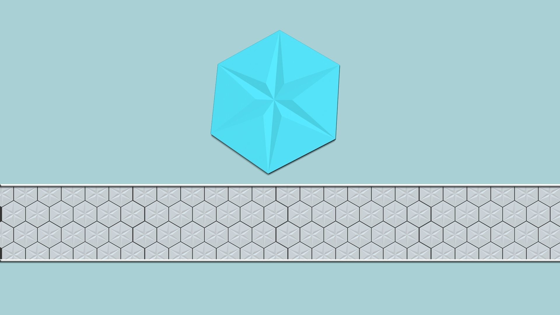 Hexagonal Wall Panel A24 Star - Interior Design Decoration 3D model 3D ...