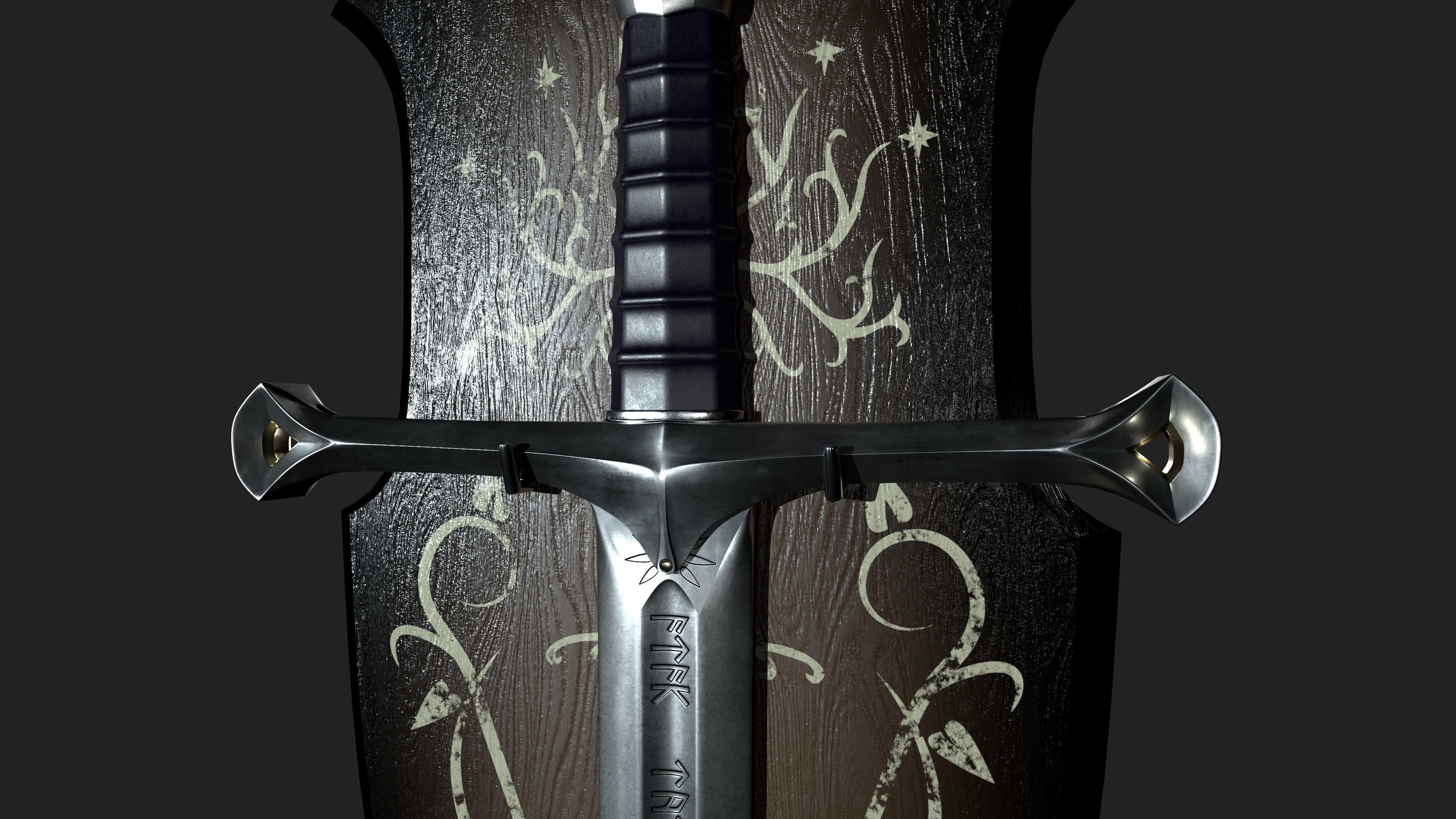 Anduril Sword 3D Model 3D model | CGTrader