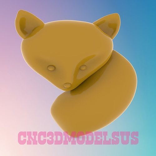 Fox pattern 3D MODEL STL FILE FOR CNC ROUTER LASER 3D model 3D ...