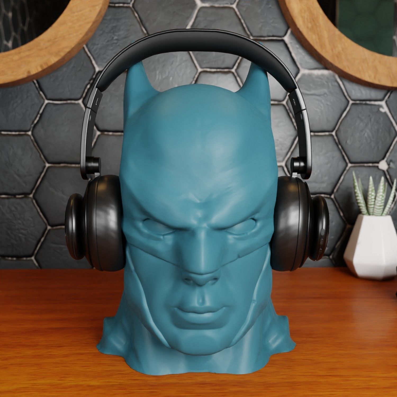 3D model BATMAN HEADPHONES HOLDER VR / AR / low-poly | CGTrader