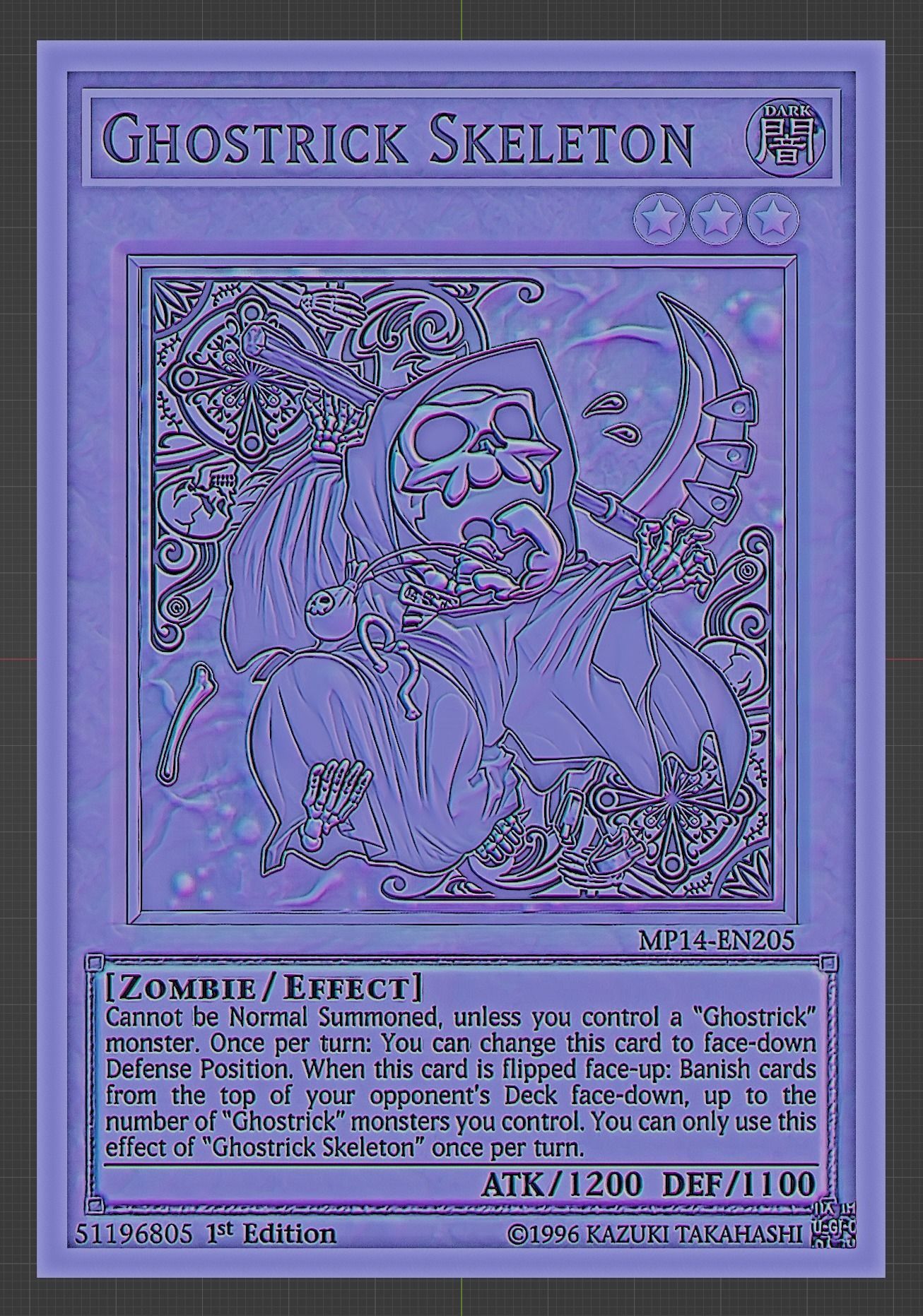 ghostrick skeleton - yugioh free 3D model 3D printable | CGTrader