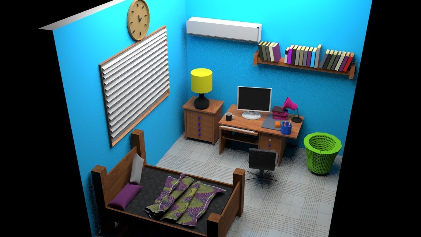 3D model This a living room design project VR / AR / low-poly | CGTrader