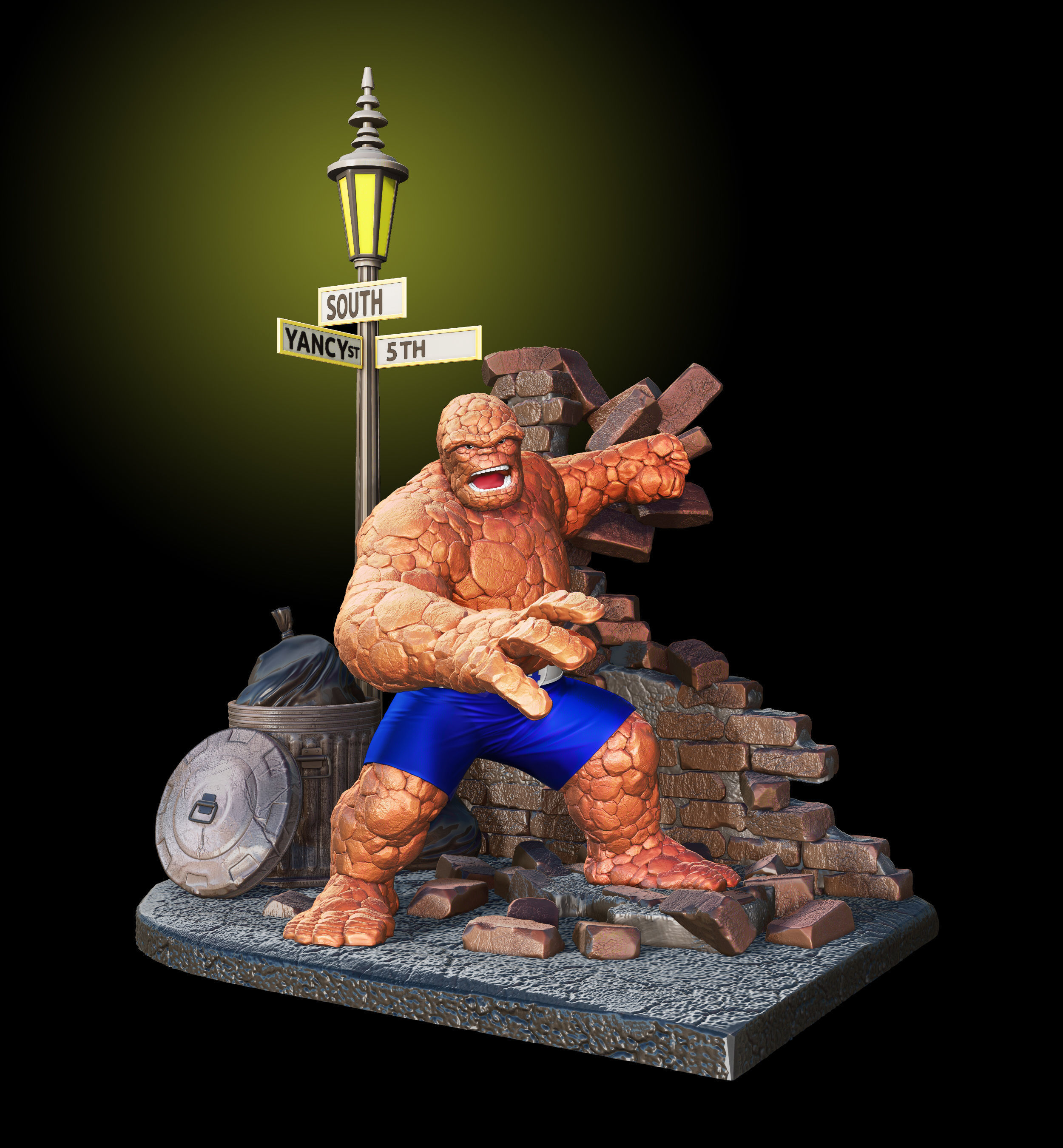 Ben Grimm The Thing 3D model 3D printable | CGTrader