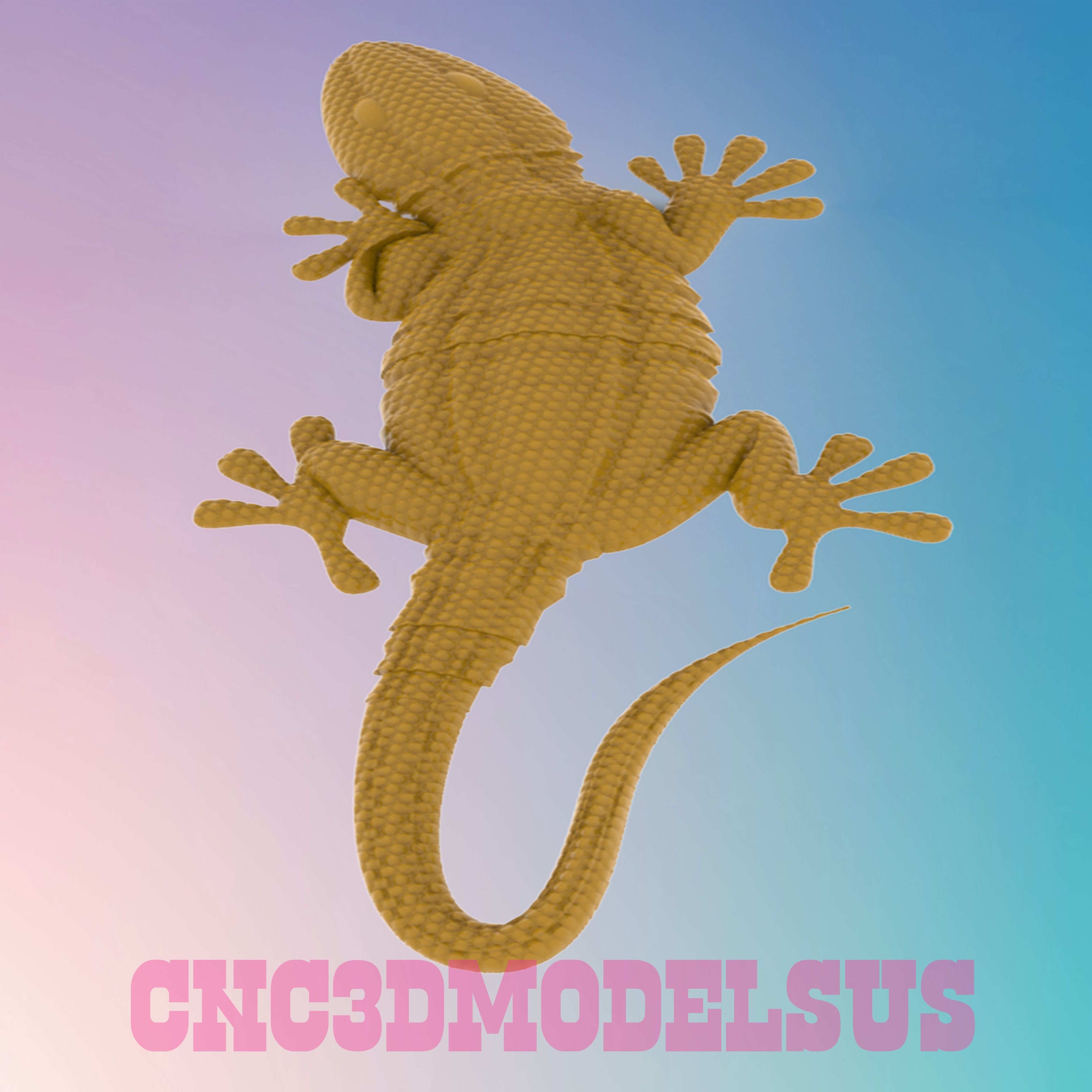 Gecko 3D MODEL STL FILE FOR CNC ROUTER LASER 3D model 3D printable ...