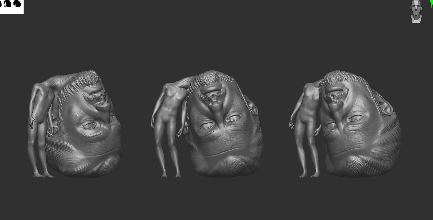 Overthinking statue 3D model 3D printable | CGTrader