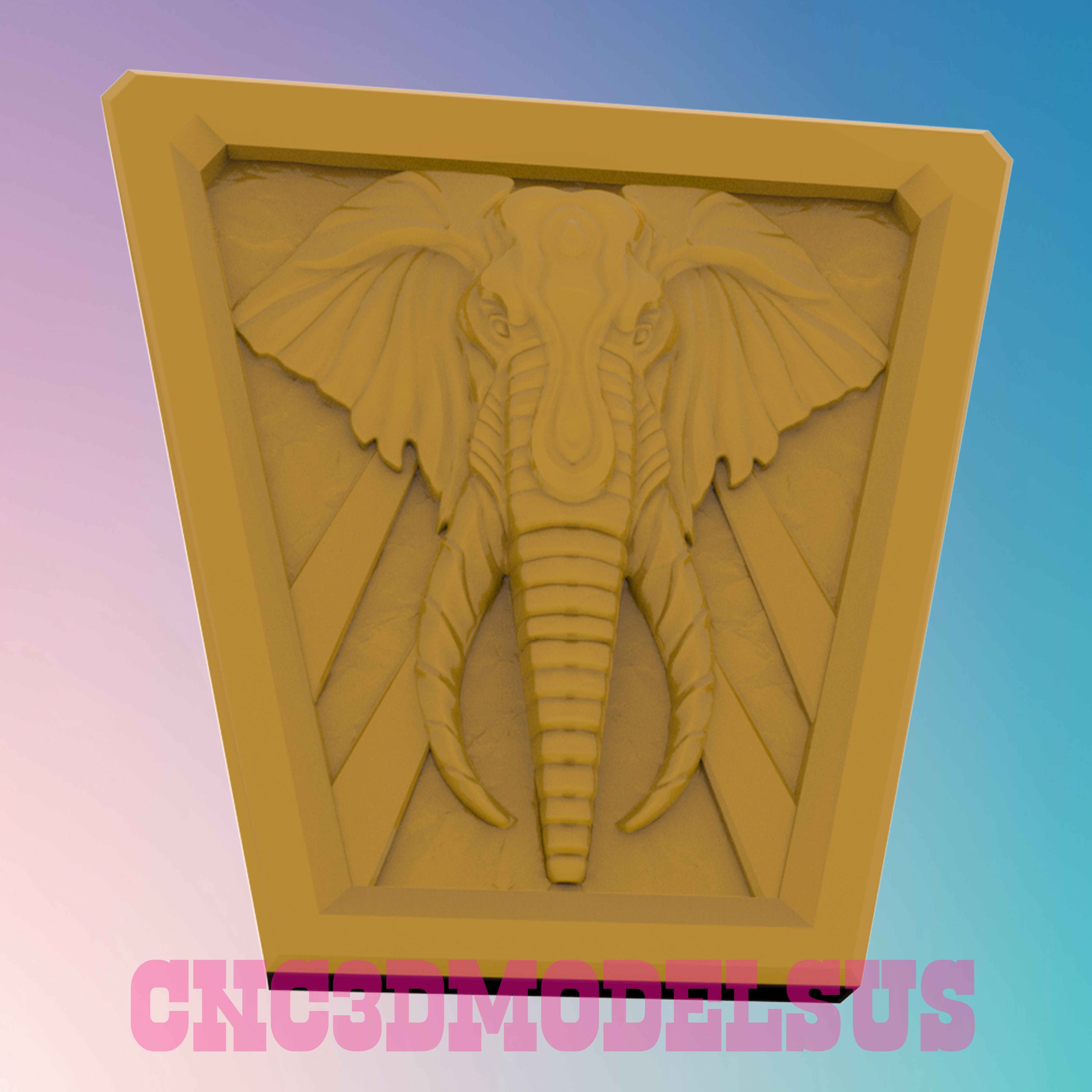 elephant 3D MODEL STL FILE FOR CNC ROUTER LASER 3D model 3D printable ...