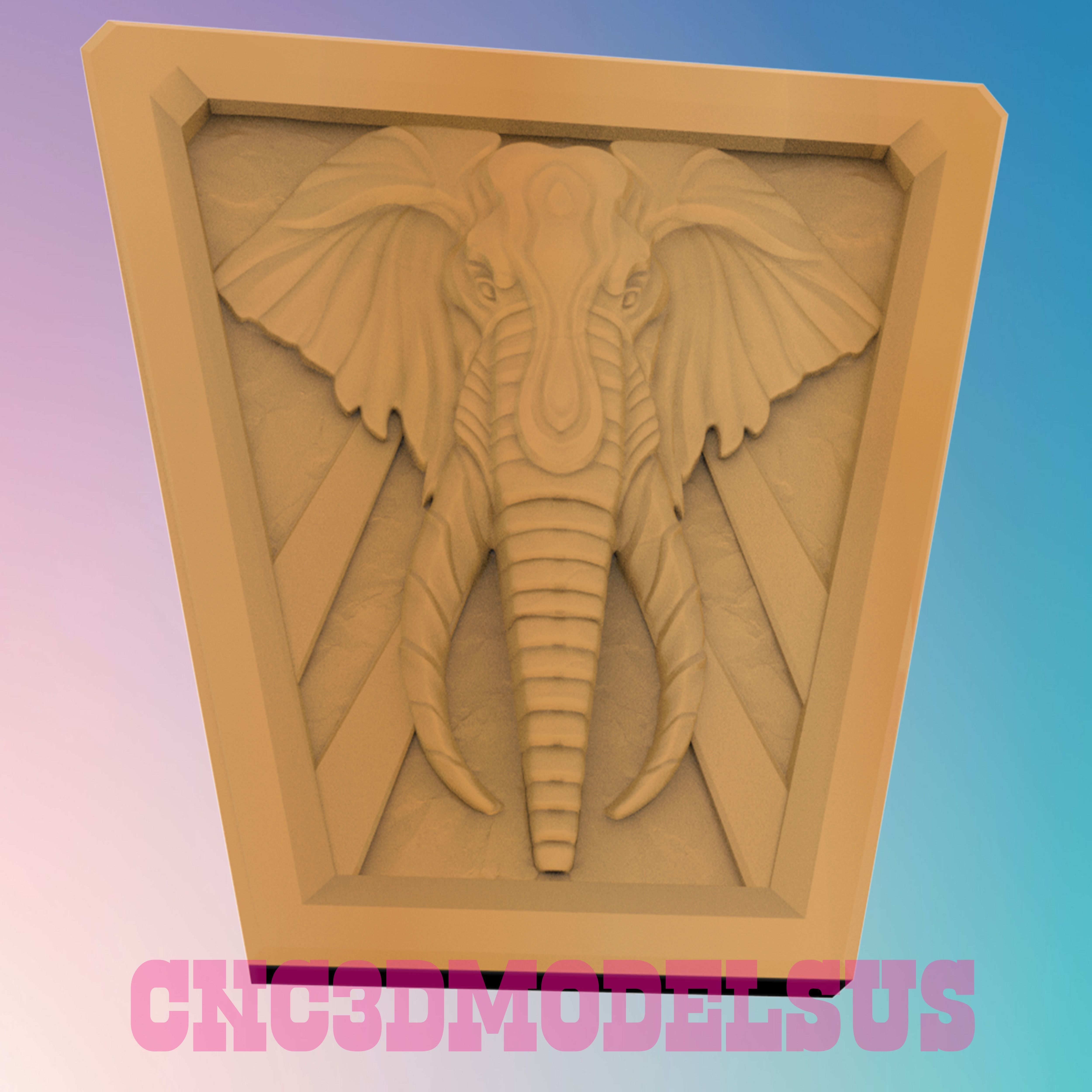 elephant 3D MODEL STL FILE FOR CNC ROUTER LASER 3D model 3D printable ...