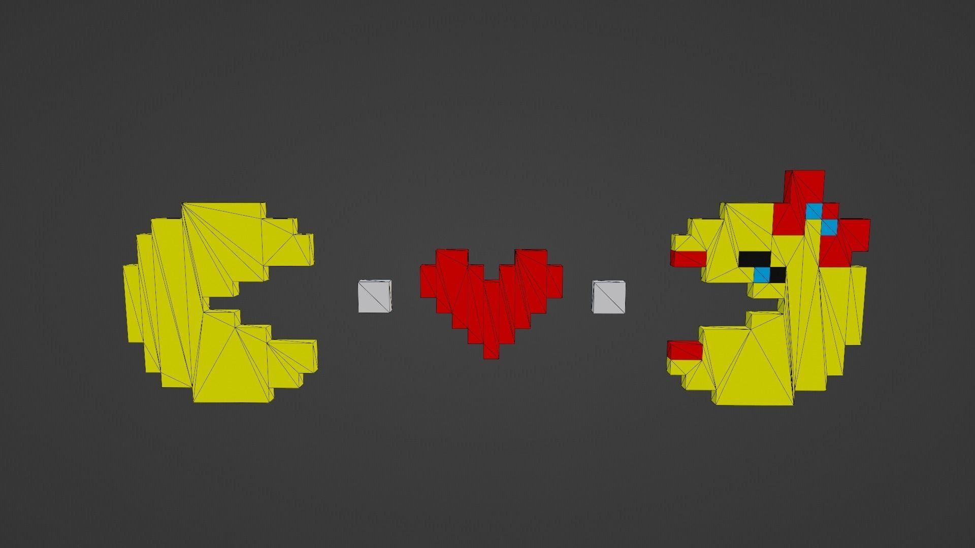 3D model Pacman Love VR / AR / low-poly | CGTrader