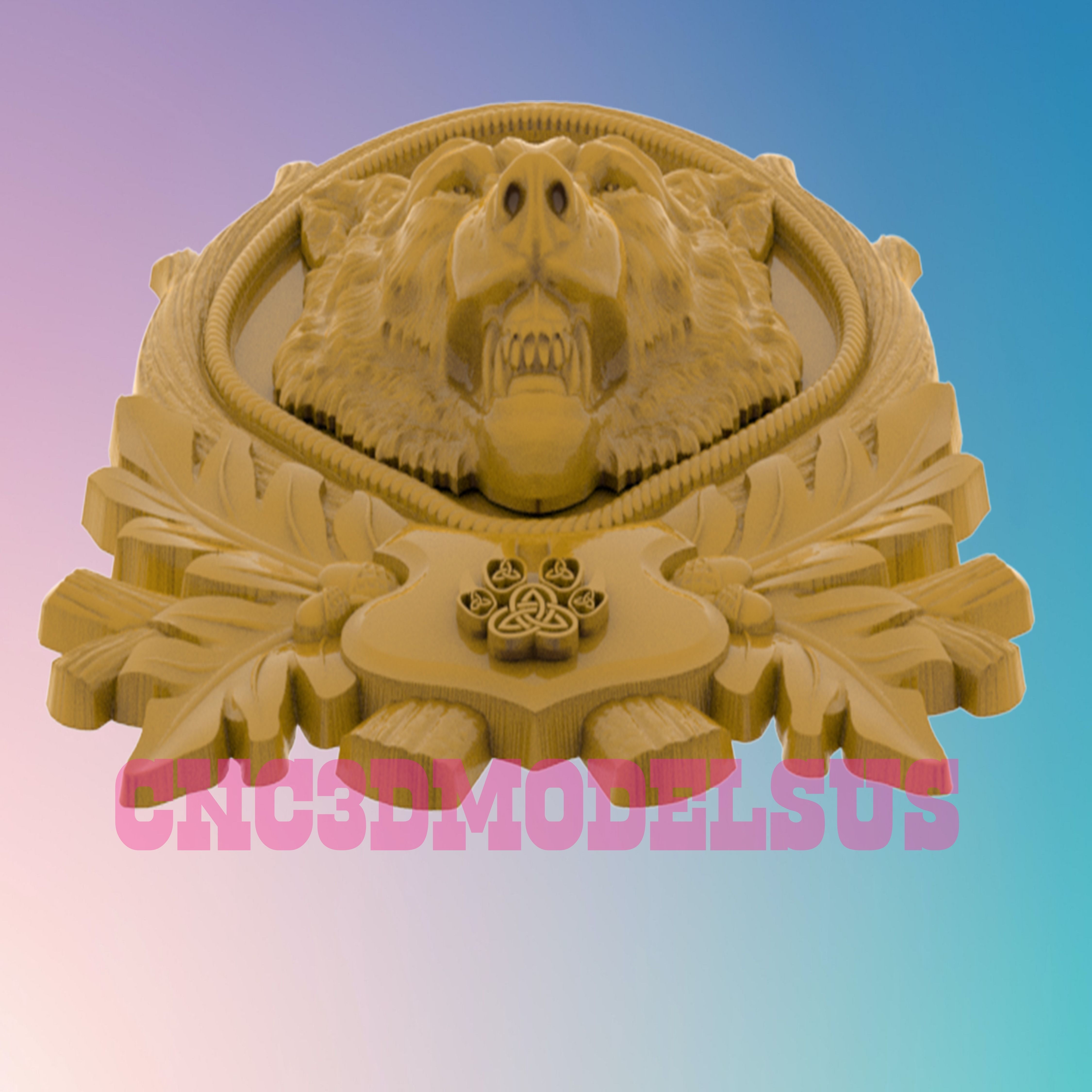 wolf 3D MODEL STL FILE FOR CNC ROUTER LASER 3D model 3D printable ...