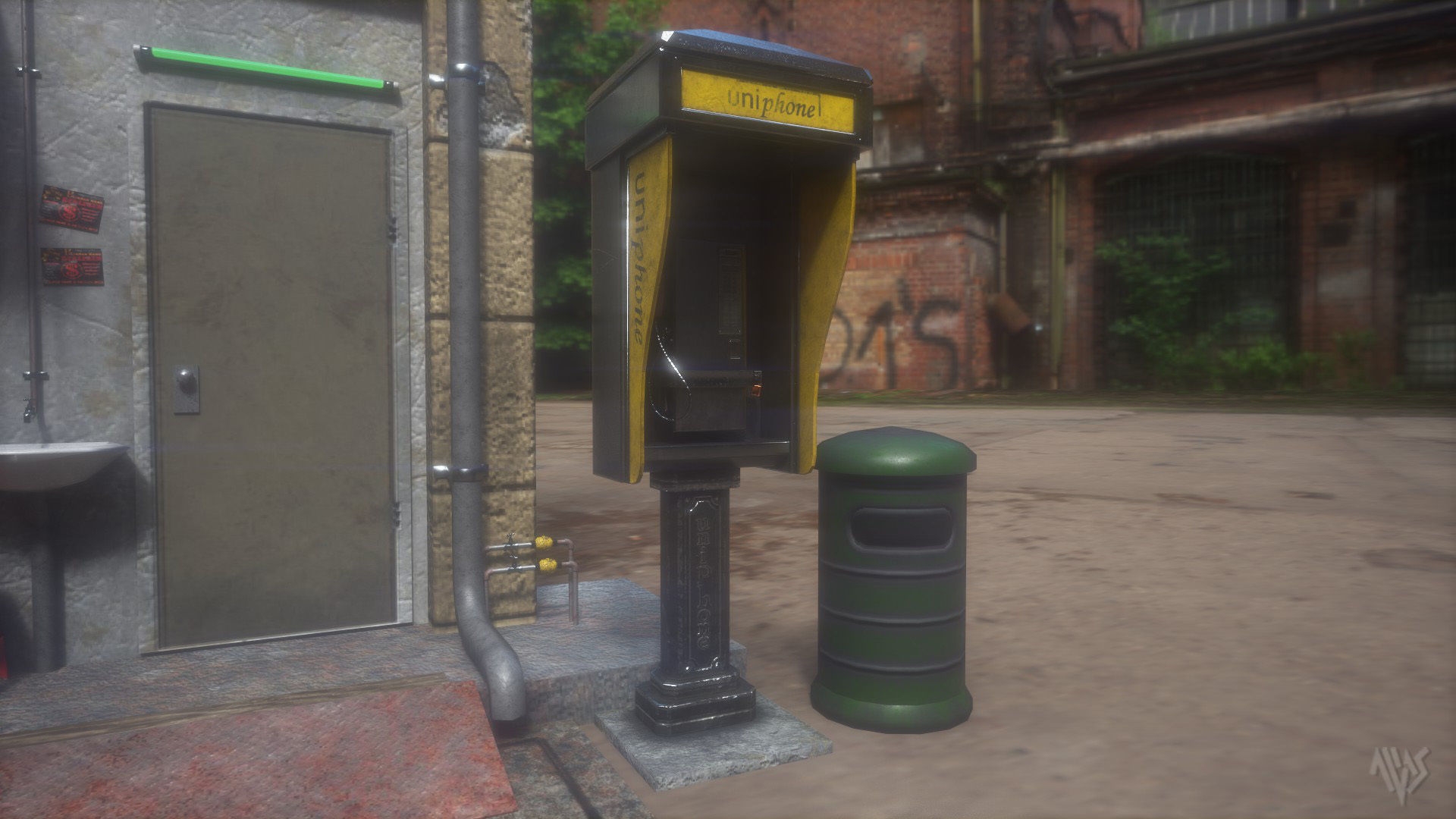 3D model Old Local Phonebooth VR / AR / low-poly | CGTrader