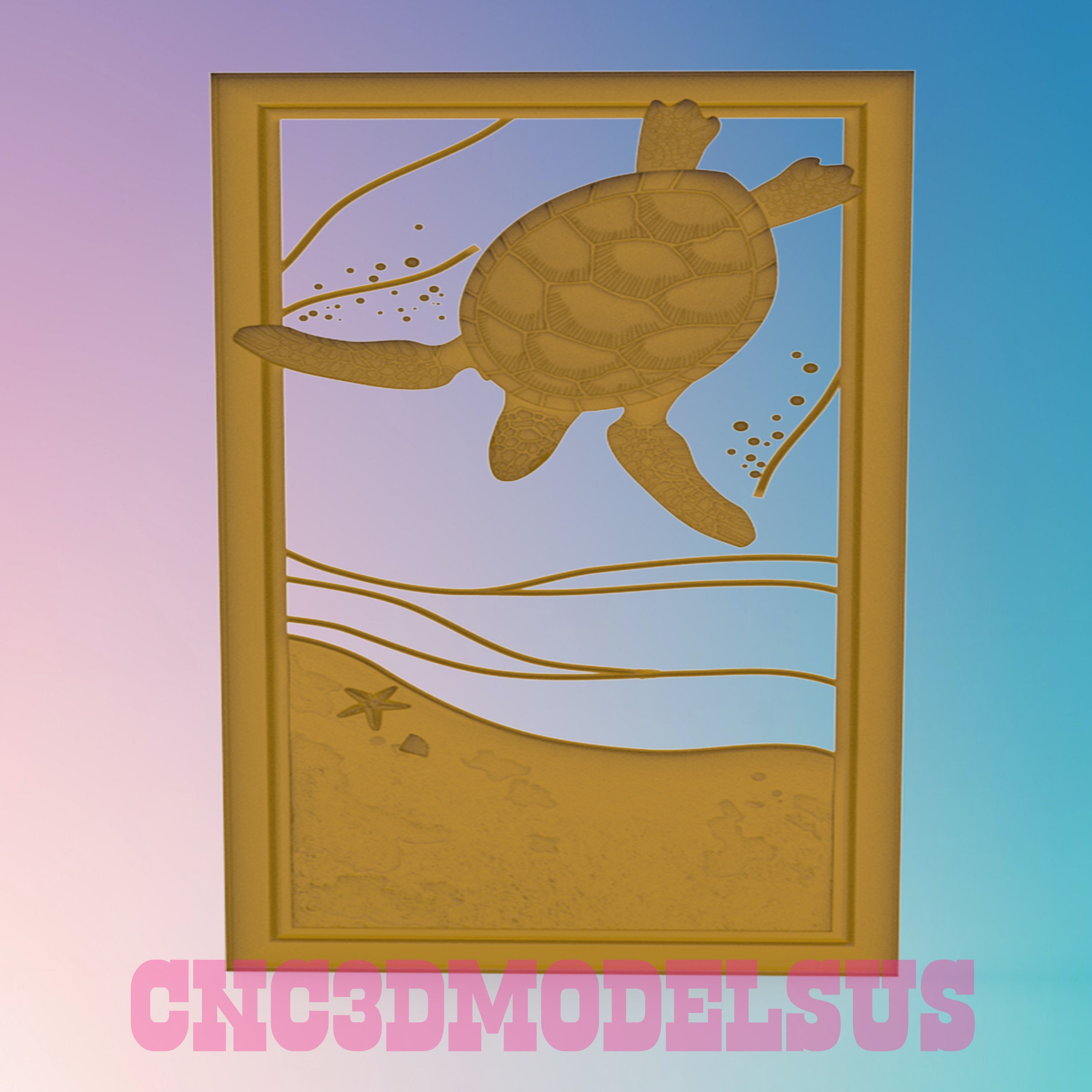 turtle 3D MODEL STL FILE FOR CNC ROUTER LASER 3D model 3D printable | CGTrader