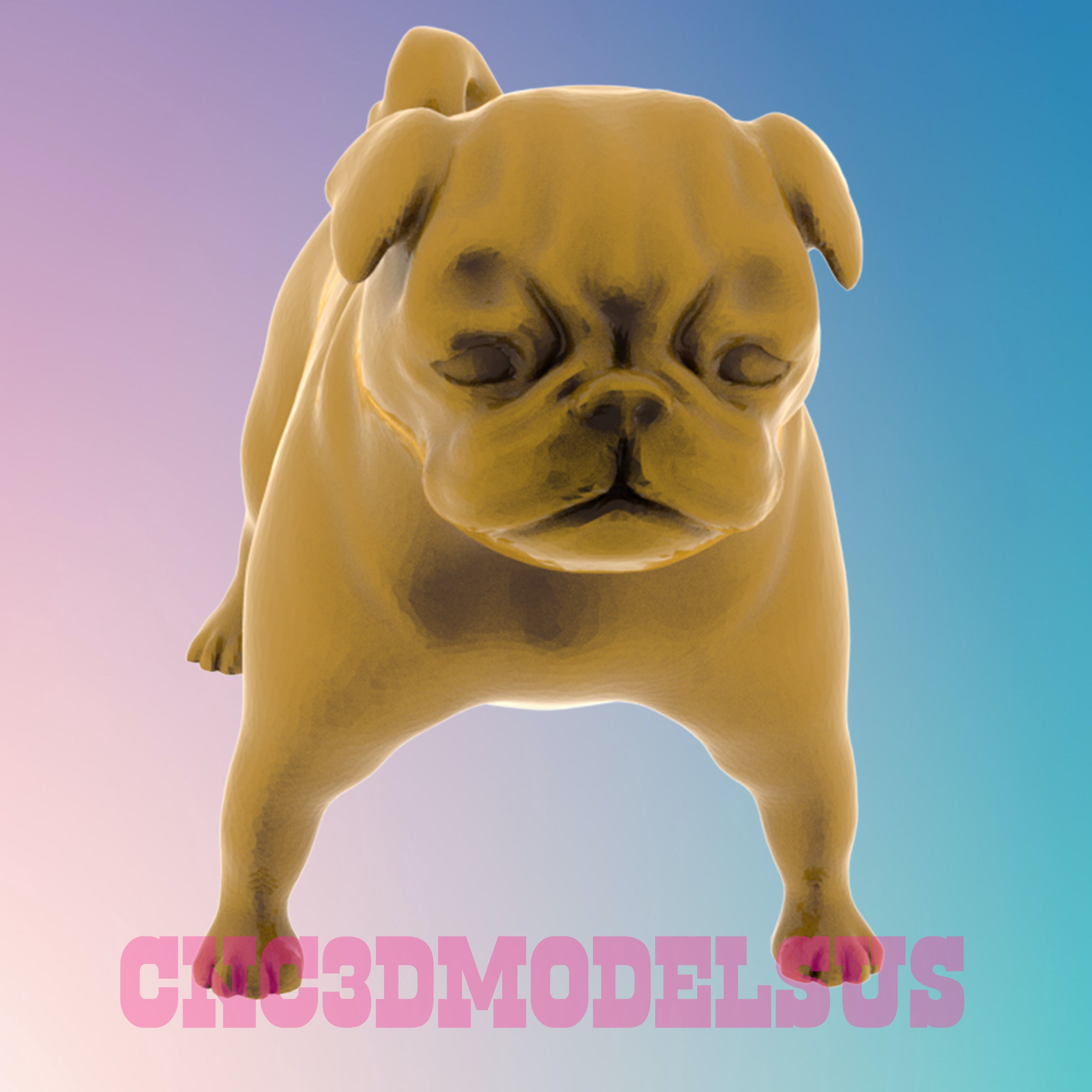 American Bulldog 3D MODEL STL FILE FOR CNC ROUTER LASER 3D model 3D ...