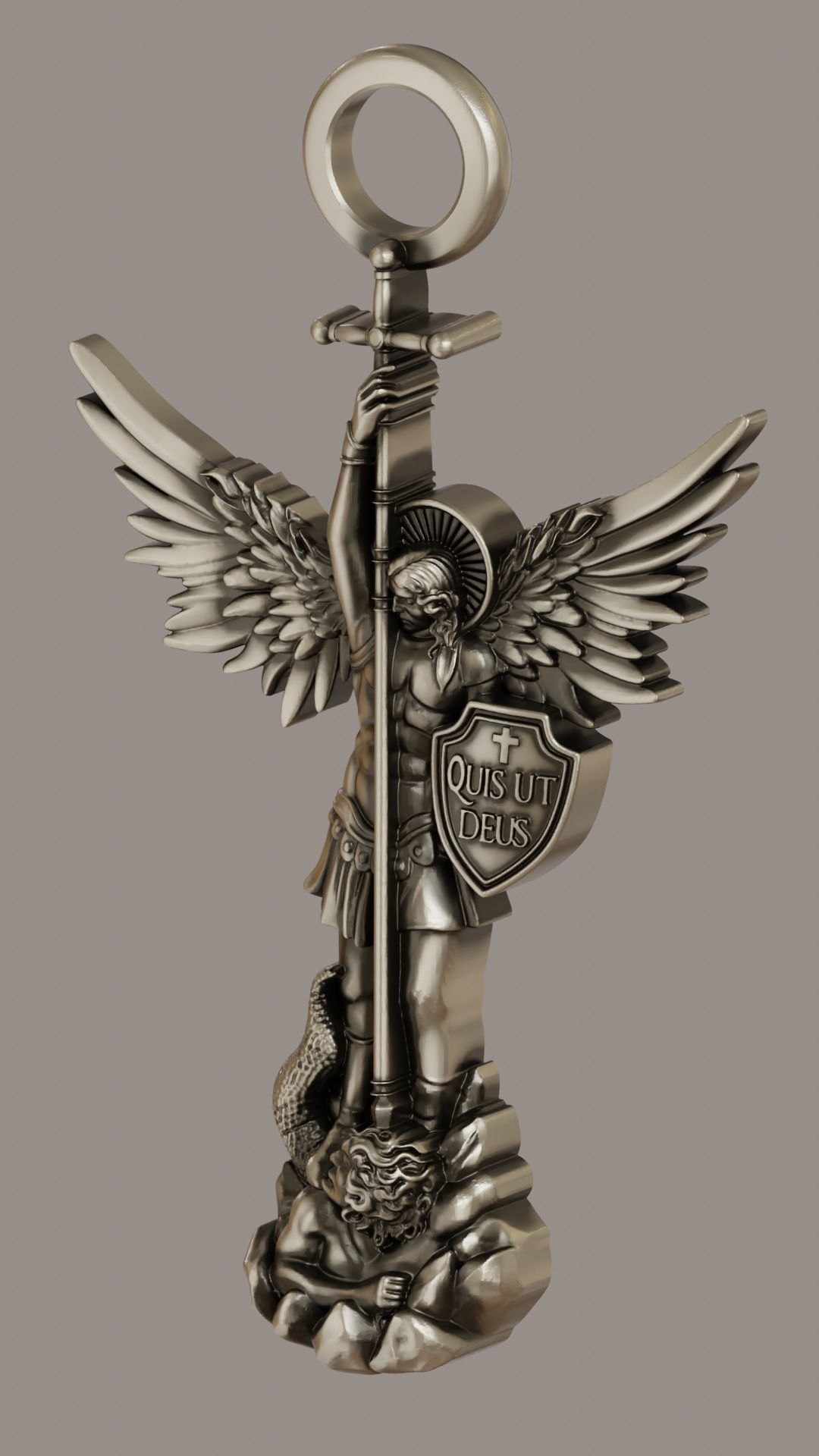 Archangel Michael pendant 3D model 3D printable | CGTrader