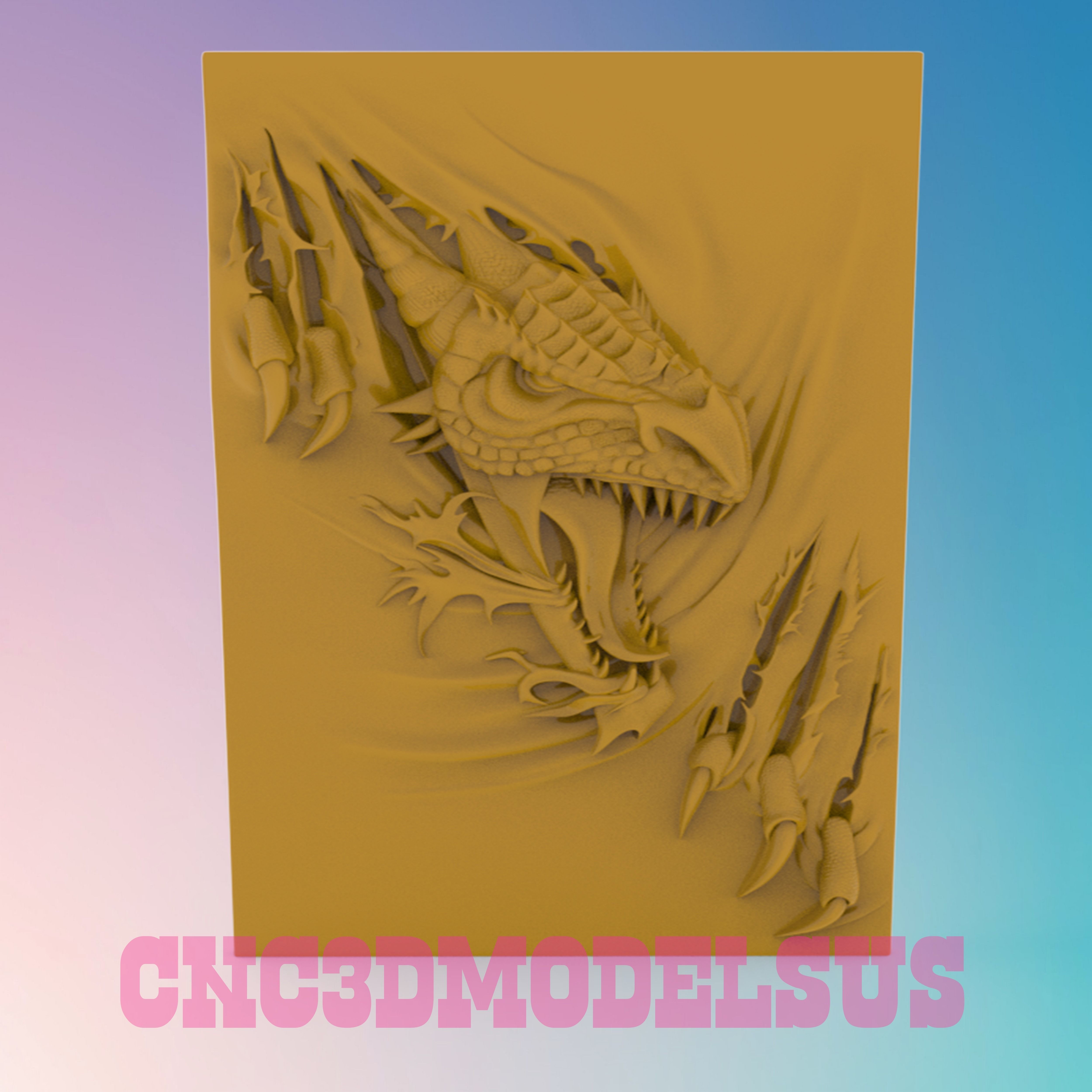 Raptor 3D MODEL STL FILE FOR CNC ROUTER LASER 3D model 3D printable ...