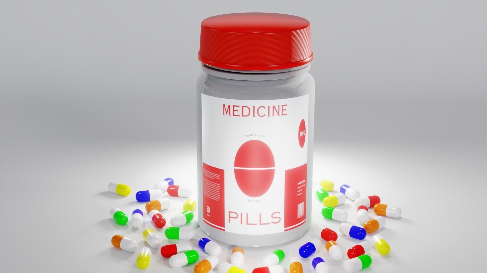 Medical Pill Bottle 3D Model - Pharmaceutical 3D model | CGTrader
