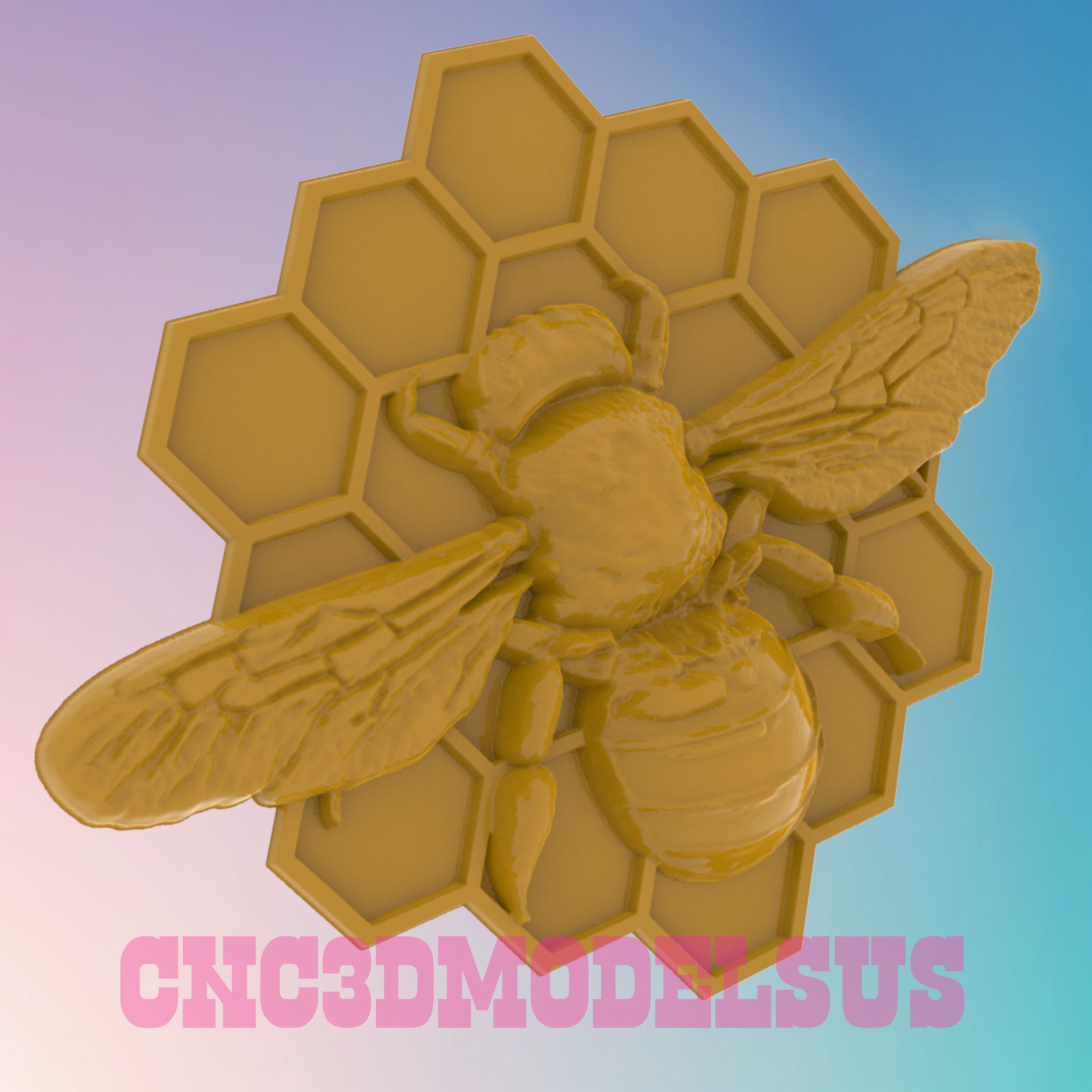 Bee 3D MODEL STL FILE FOR CNC ROUTER LASER 3D model 3D printable | CGTrader