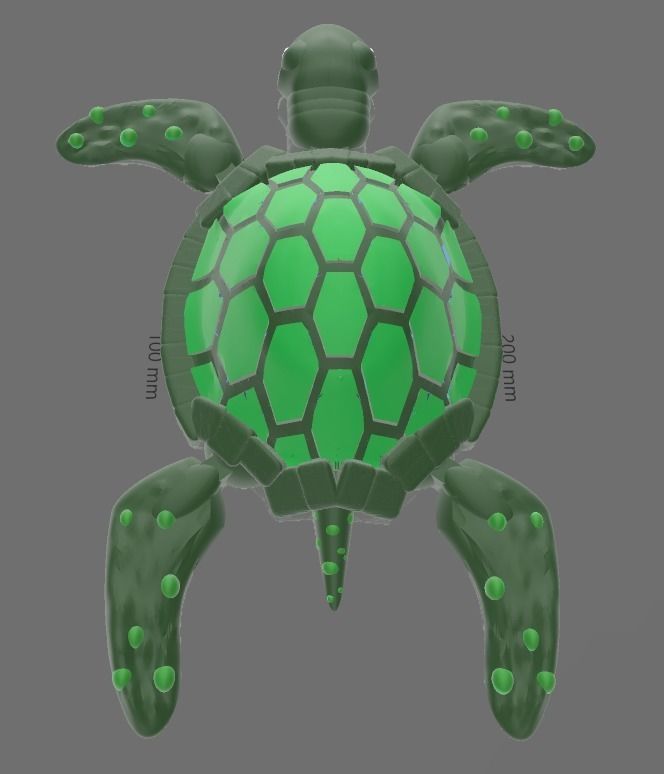 turtle articulated 3D model 3D printable | CGTrader