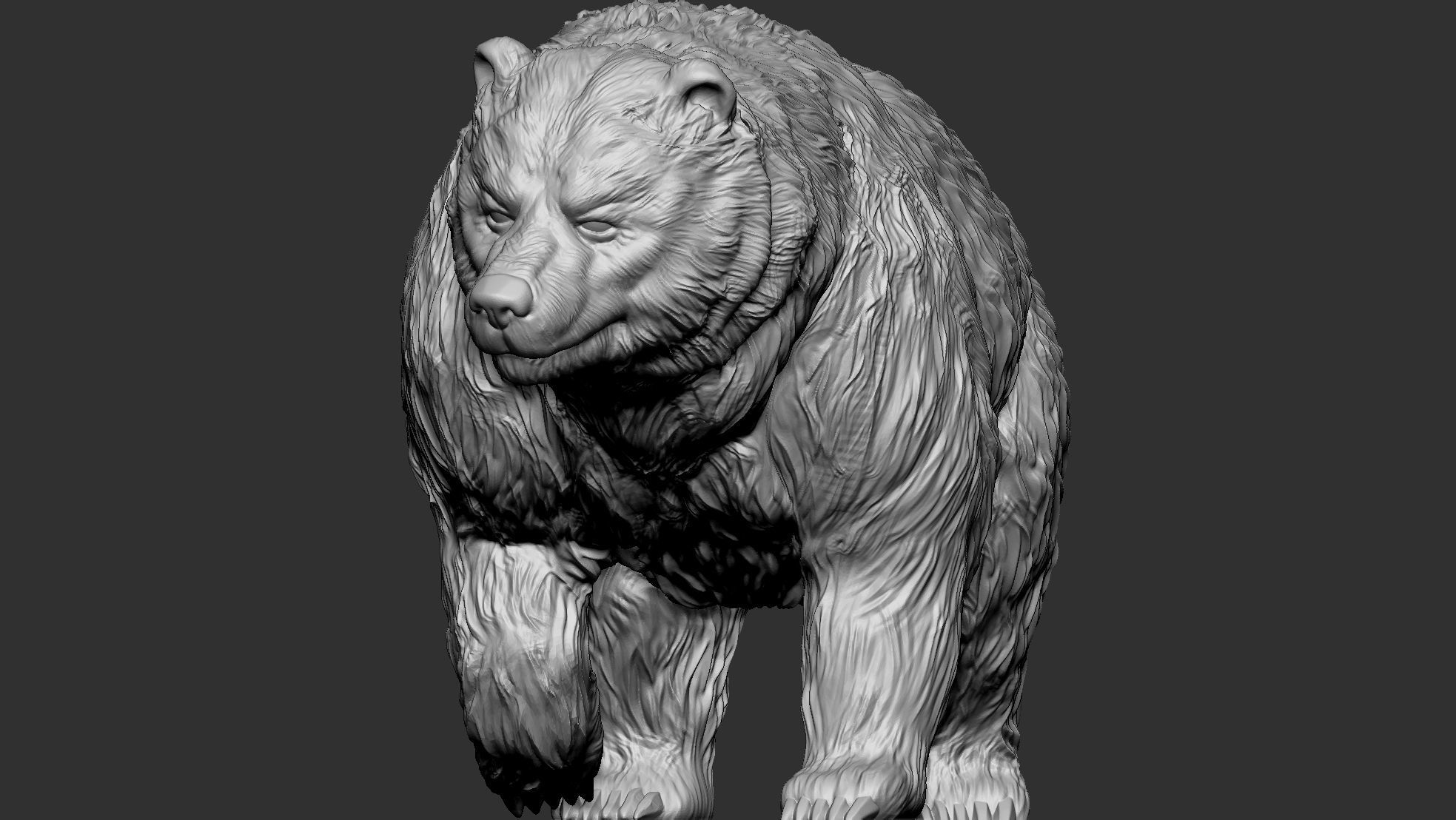 Bear 4 - STL - RPG MINIATURE 3D model 3D printable | CGTrader