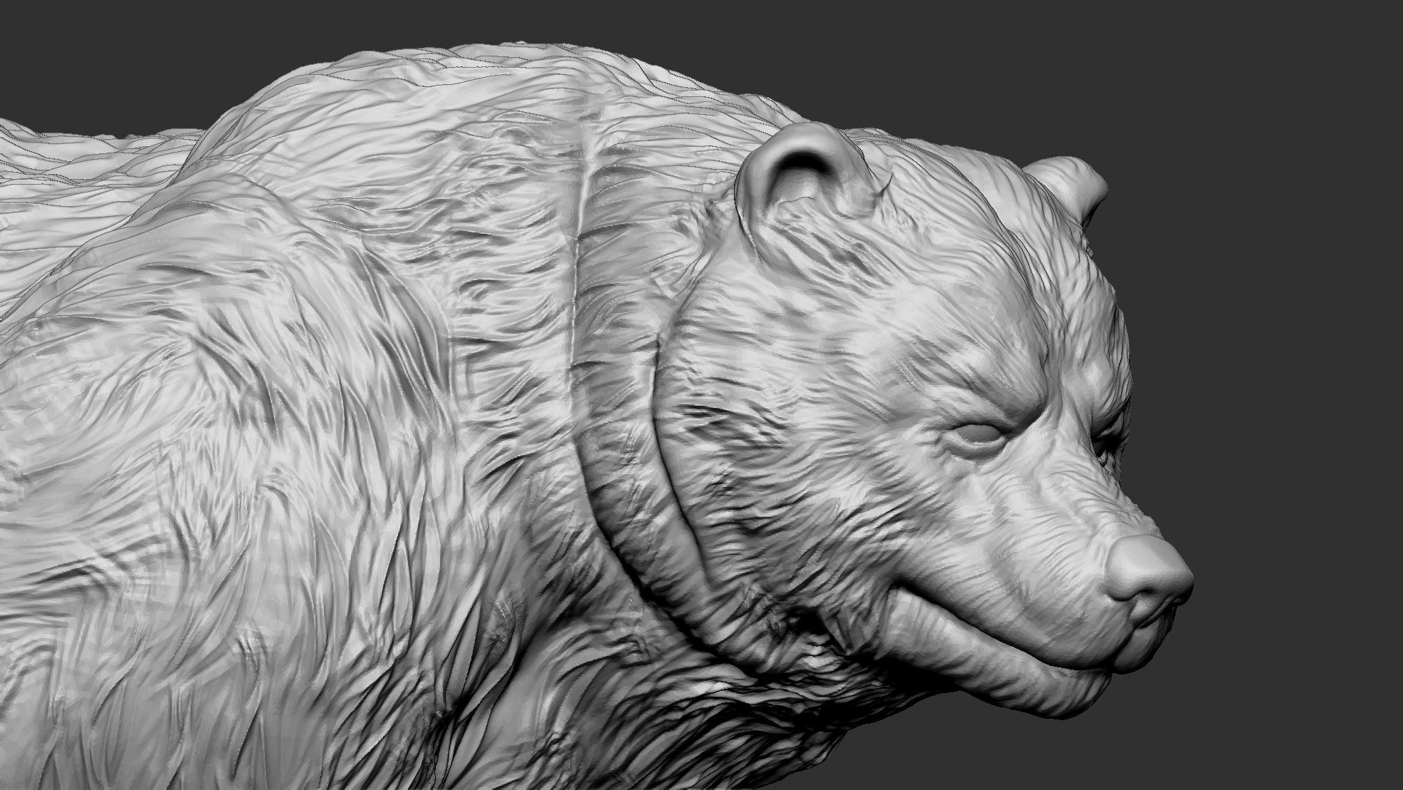 Bear 4 - STL - RPG MINIATURE 3D model 3D printable | CGTrader