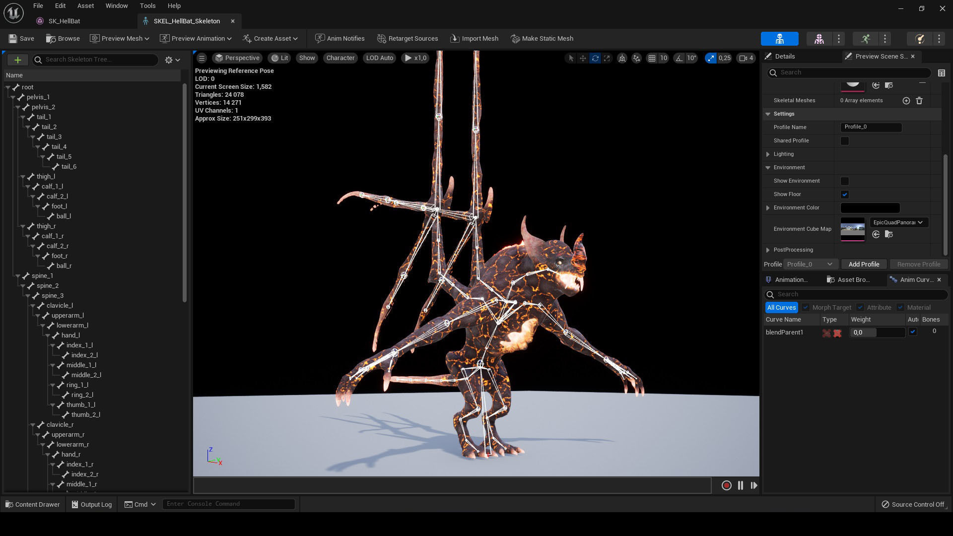 3D model Hell Bat Low-poly game engine ready 3D model VR / AR / low ...