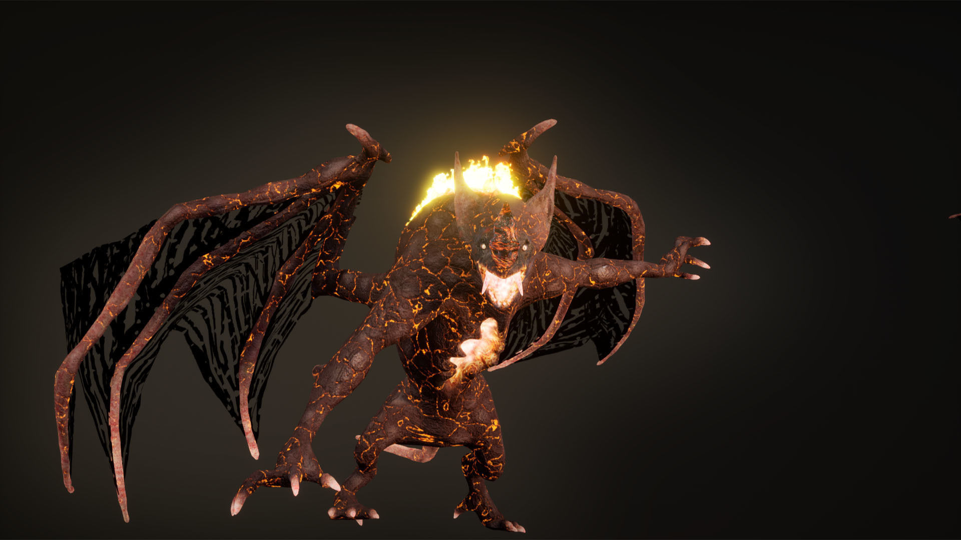 3D model Hell Bat Low-poly game engine ready 3D model VR / AR / low ...