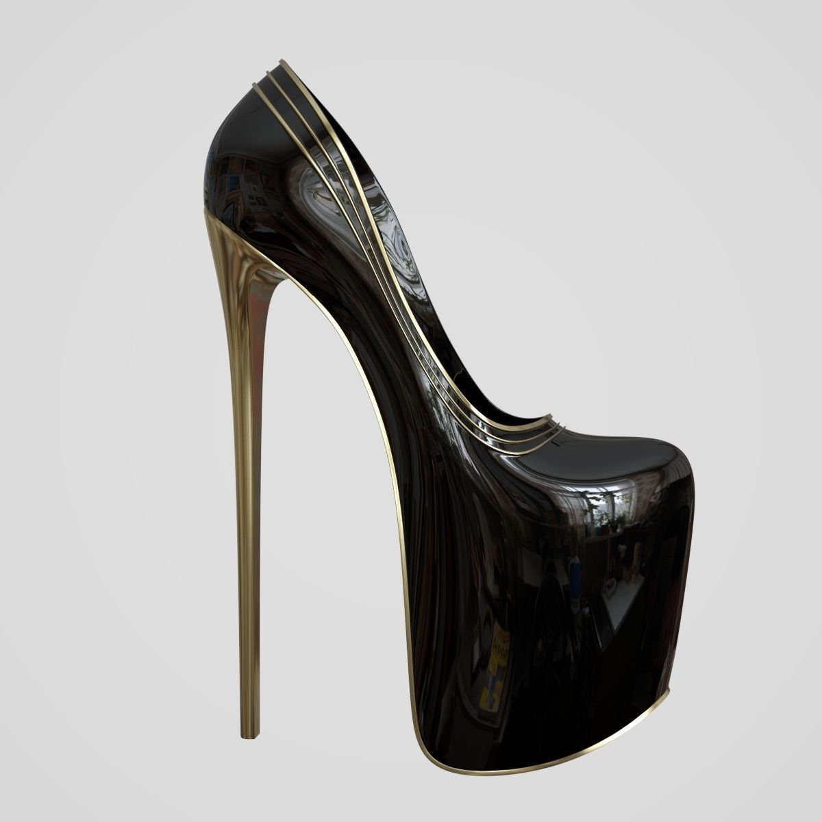 3D high heels shoe free 3D model | CGTrader